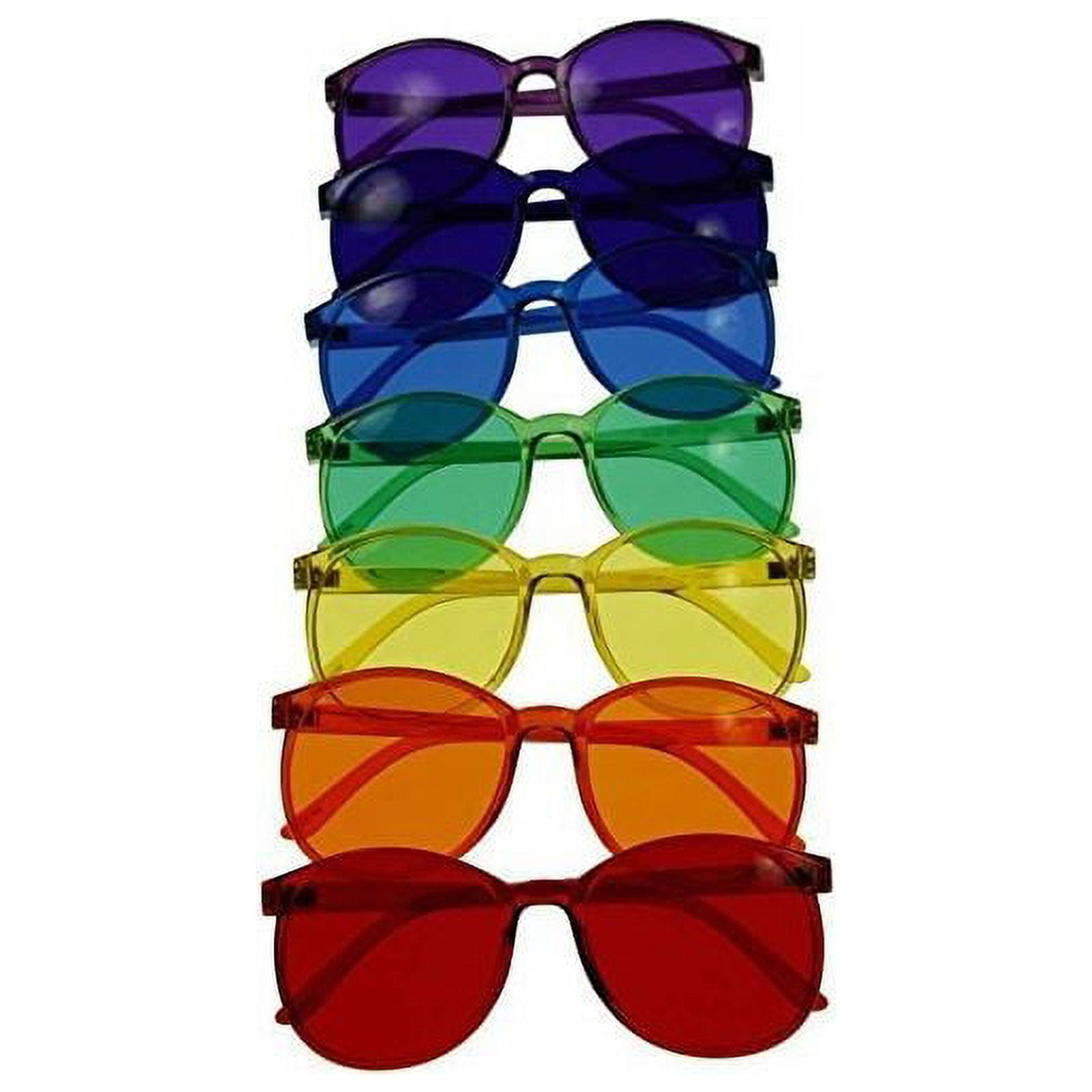 Color Therapy Glasses Round Style Set of 7 Colors - Walmart.com