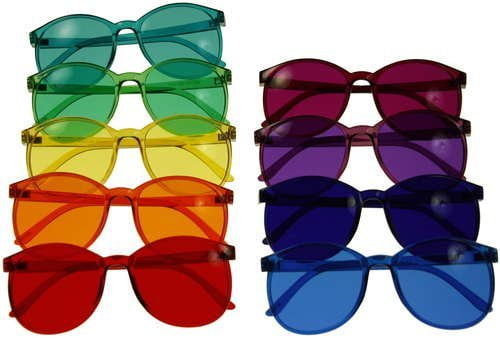 Color Therapy Glasses Round Style Set of 7 Colors - Walmart.com
