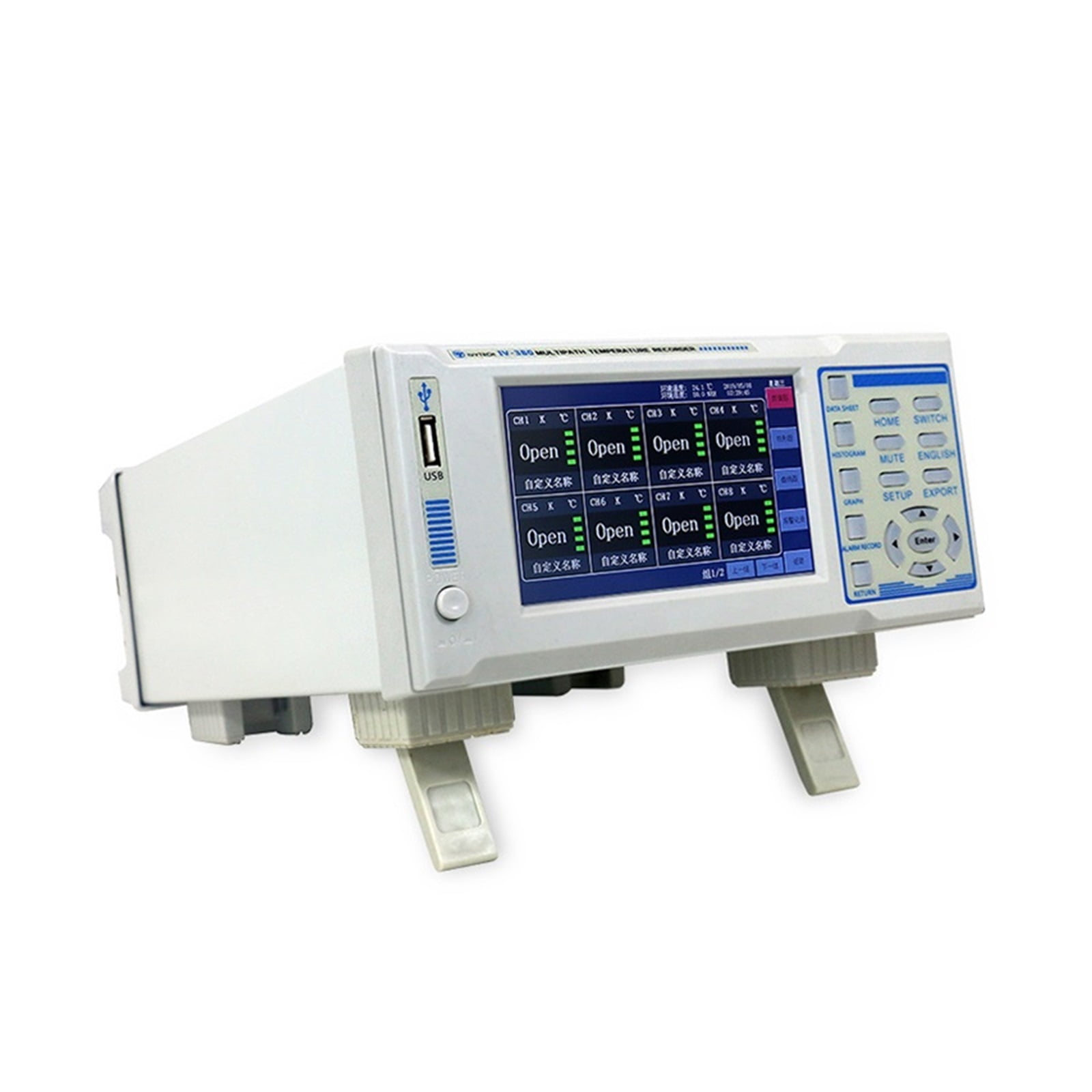 Color Touch Screen Multi-Channel Industrial Digital Thermocouple ...