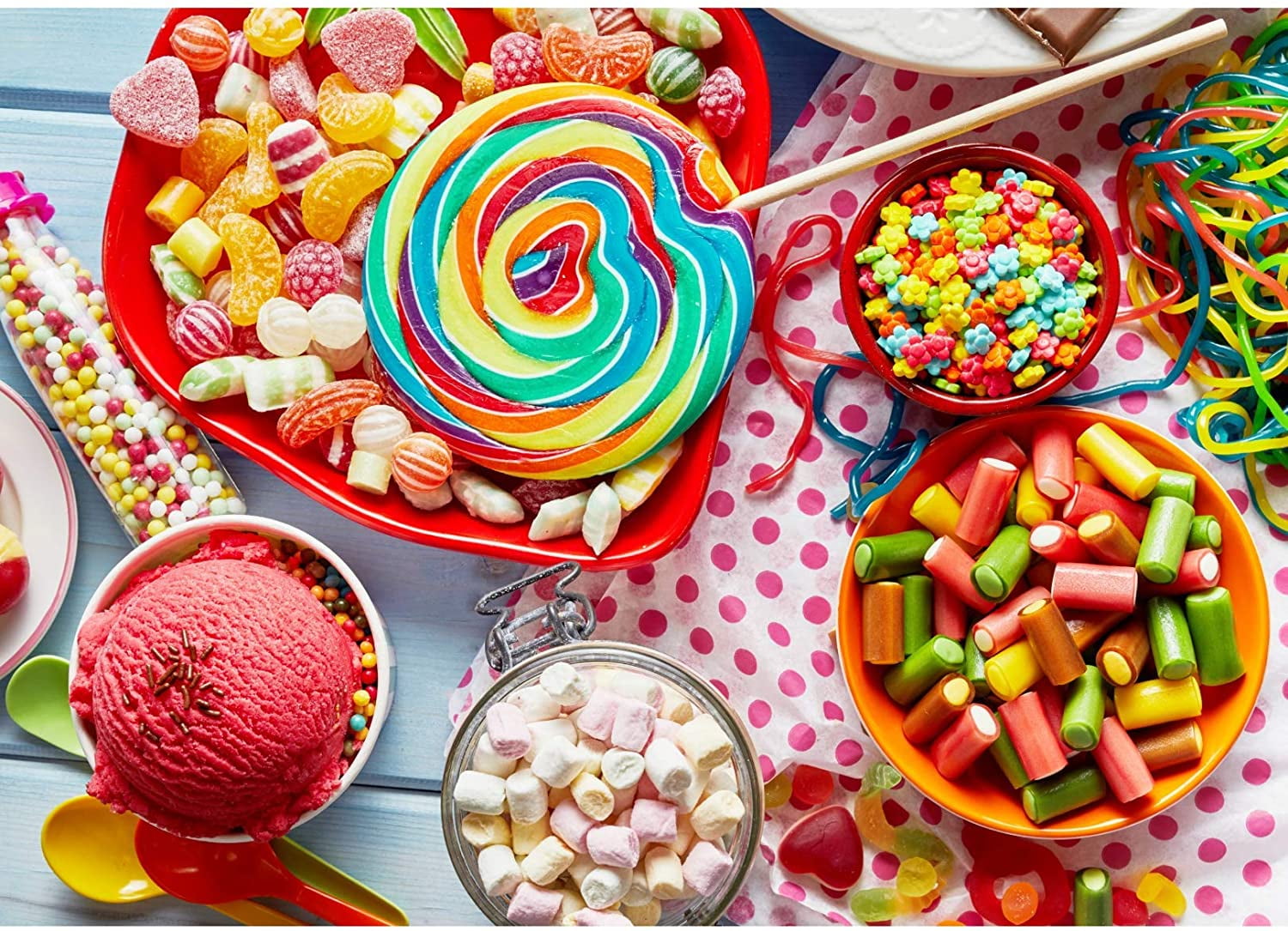 Color Tree Design - Crazy Colorful Candy 1000 Piece Adult Jigsaw Puzzle ...