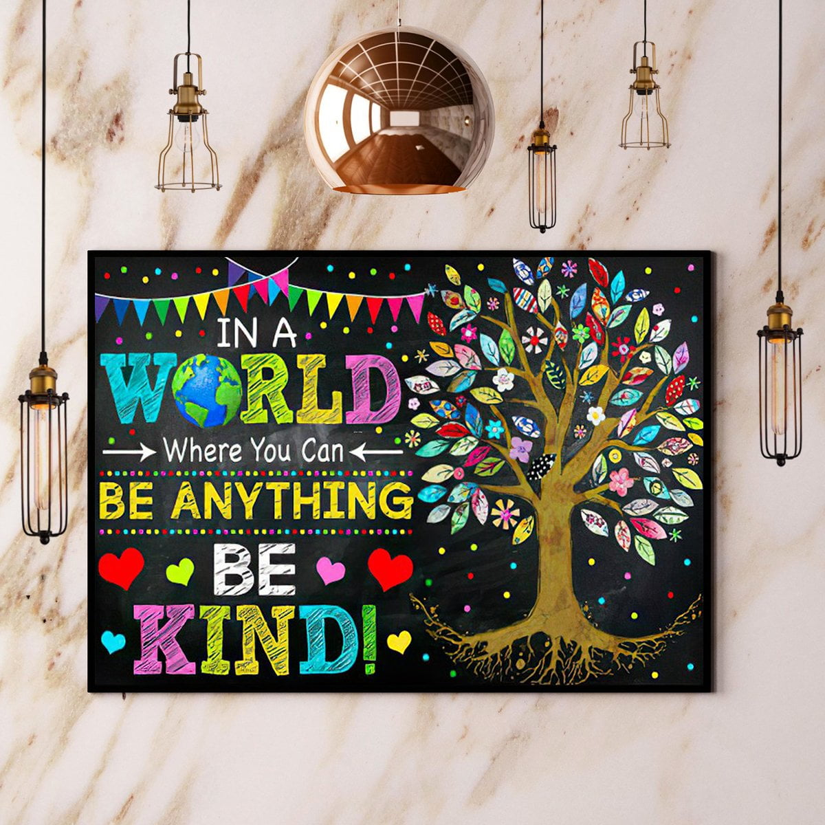 Color Tree In A World Where You Can Be Anything Be Kind Family Love ...