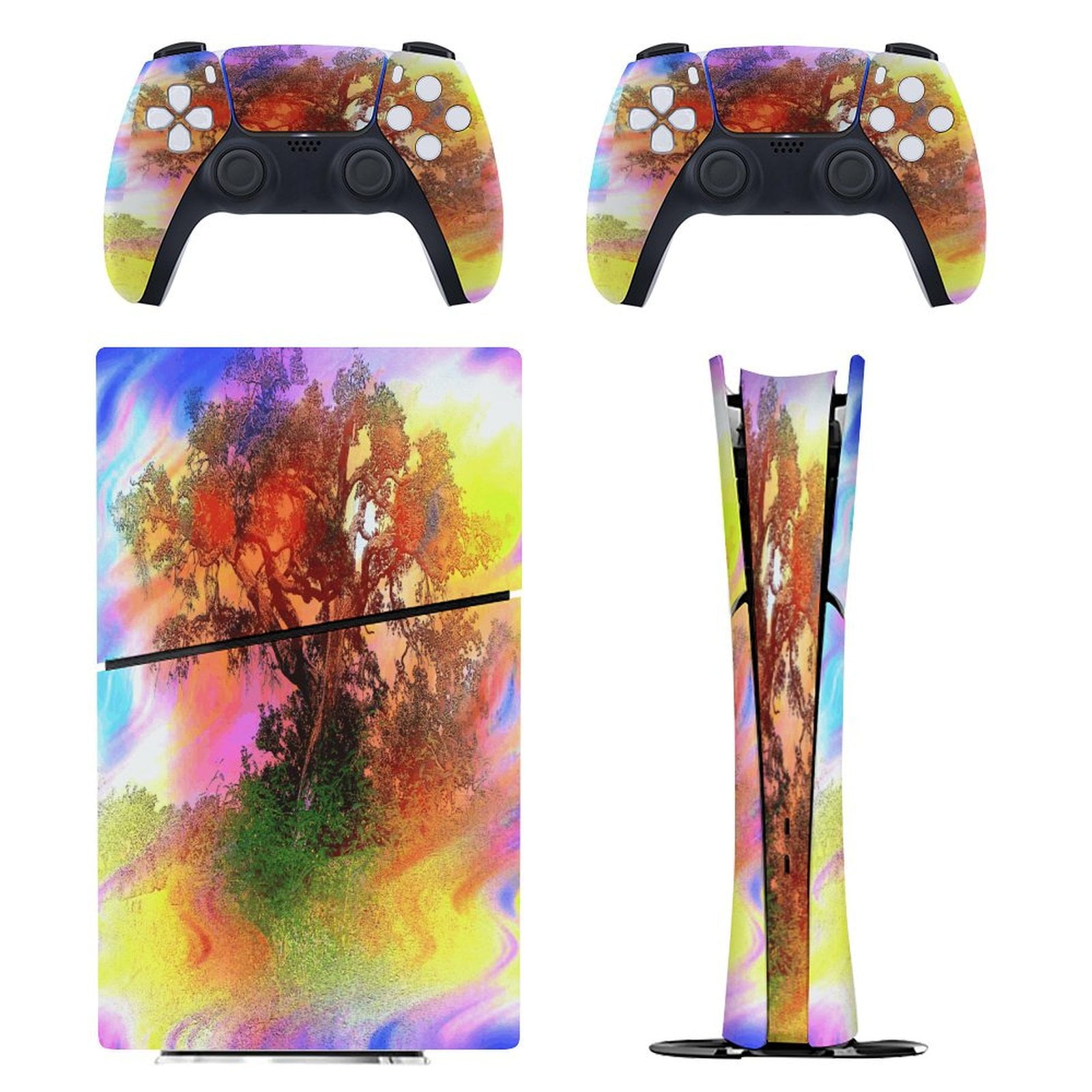 Color, Tree, Nature PS5/PS5 Slim Digital Disc Skin Sticker For Console ...