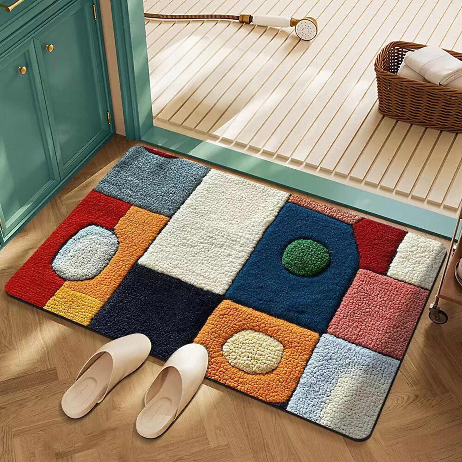 Color Visual Stereoscopic Floor Mat Kitchen Rugs Aesthetic Room Decor ...