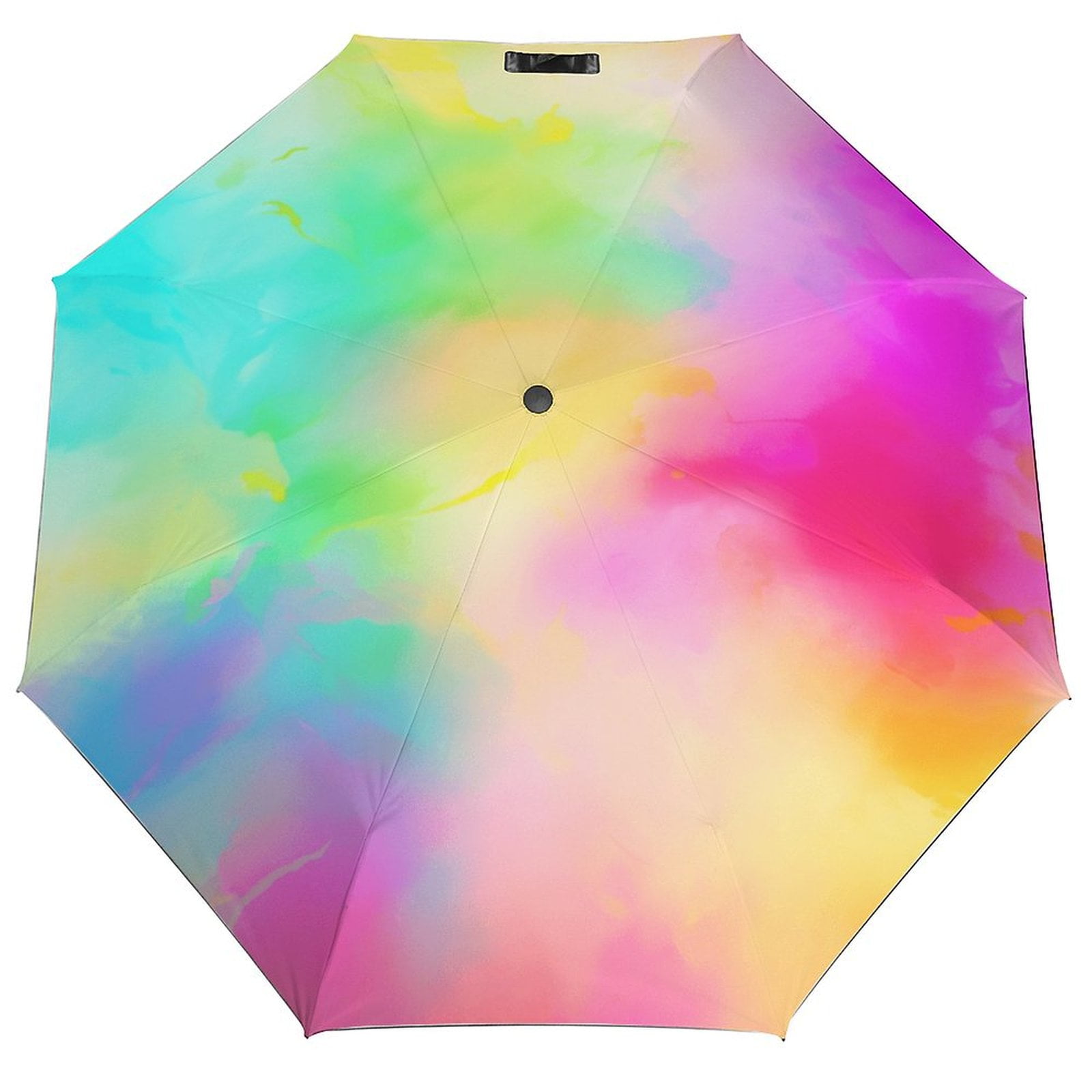 Color Vortex Tie Dyeing Automatic Sunny Umbrella, Sun Protection Shade ...
