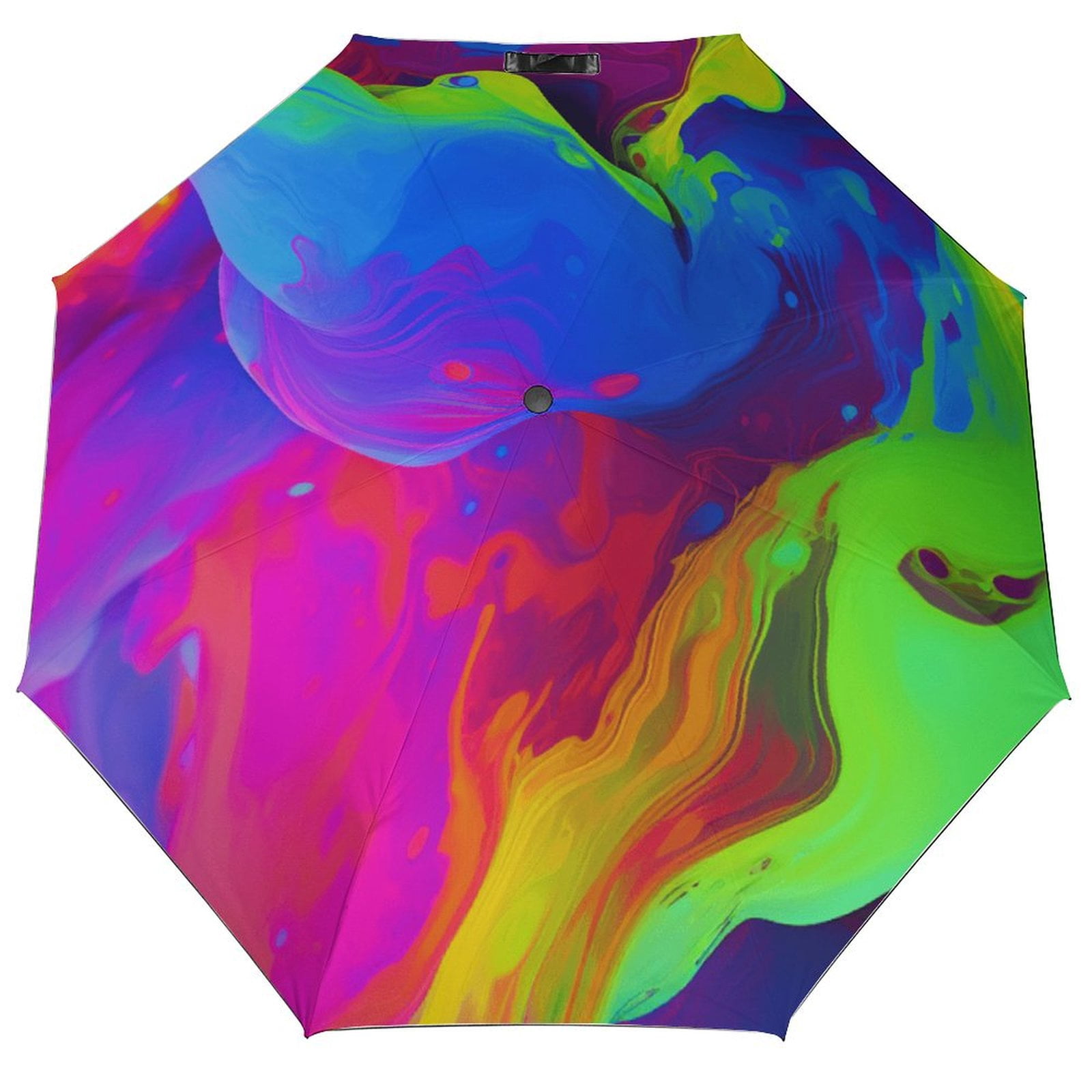 Color Vortex Tie Dyeing Automatic Sunny Umbrella, Sun Protection Shade ...