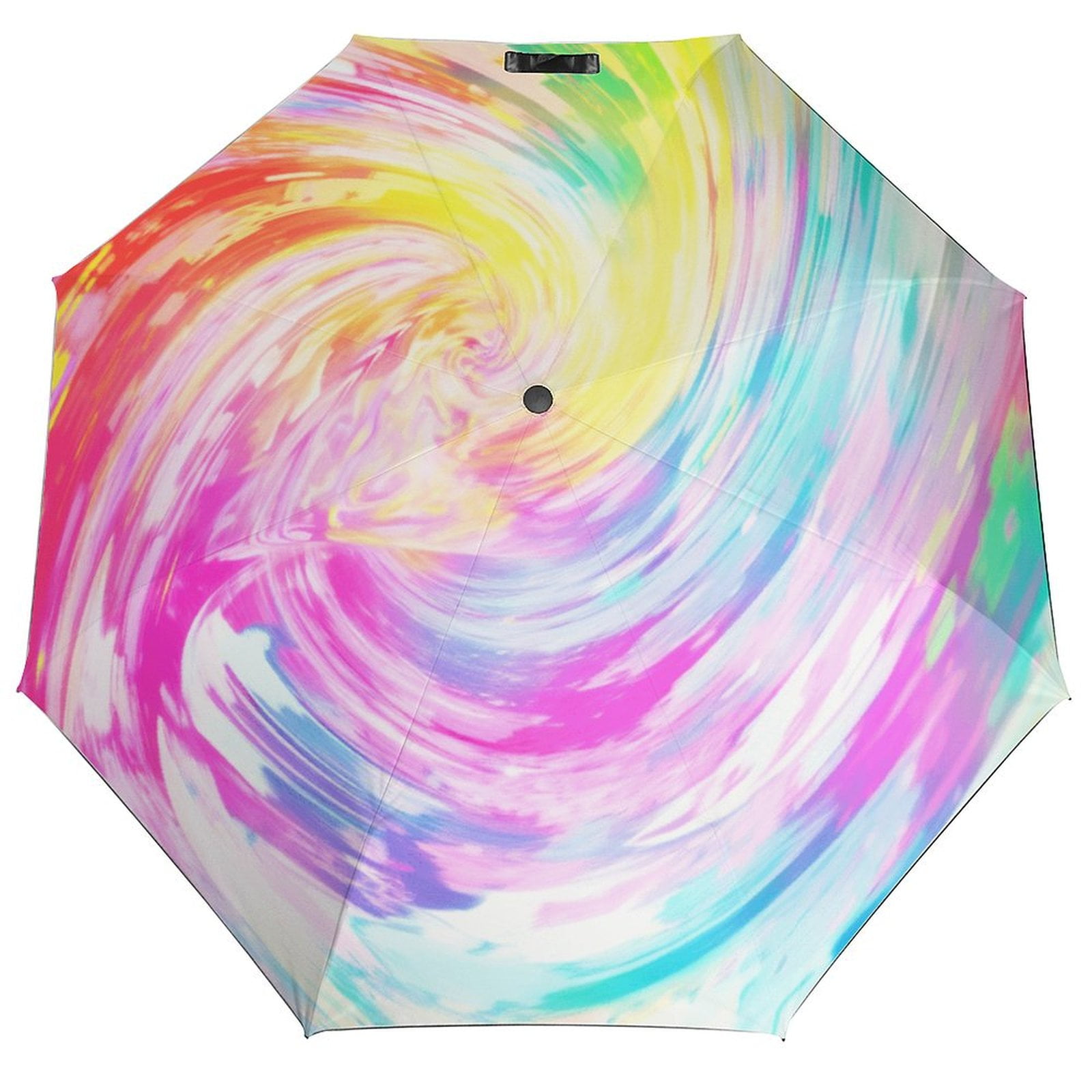 Color Vortex Tie Dyeing Automatic Sunny Umbrella, Sun Protection Shade ...