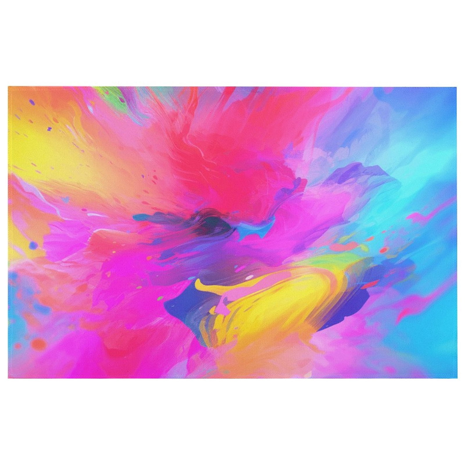 Color Vortex Tie Dyeing Rug - for Living Room, Bedroom, And Dining Room ...