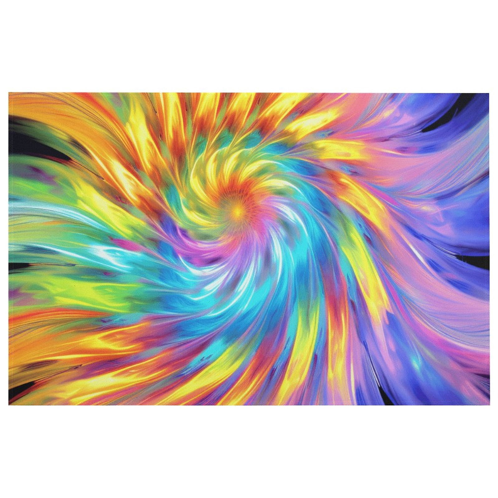 Color Vortex Tie Dyeing Rug - for Living Room, Bedroom, And Dining Room ...
