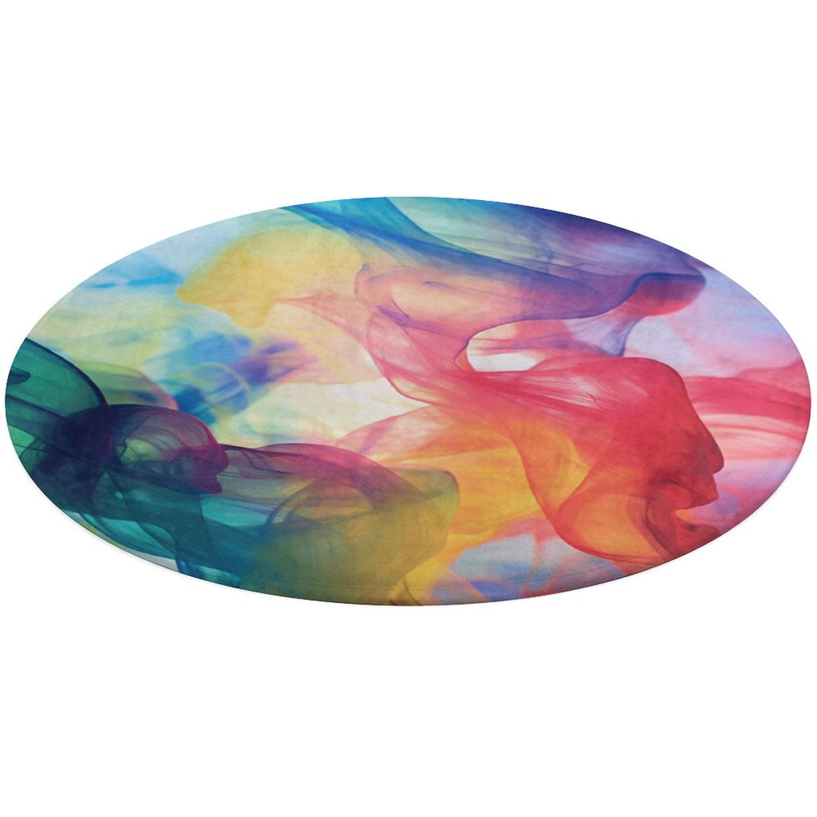 Color Vortex Tie Dyeing Washable Round Rug -Circle Area Rugs for ...