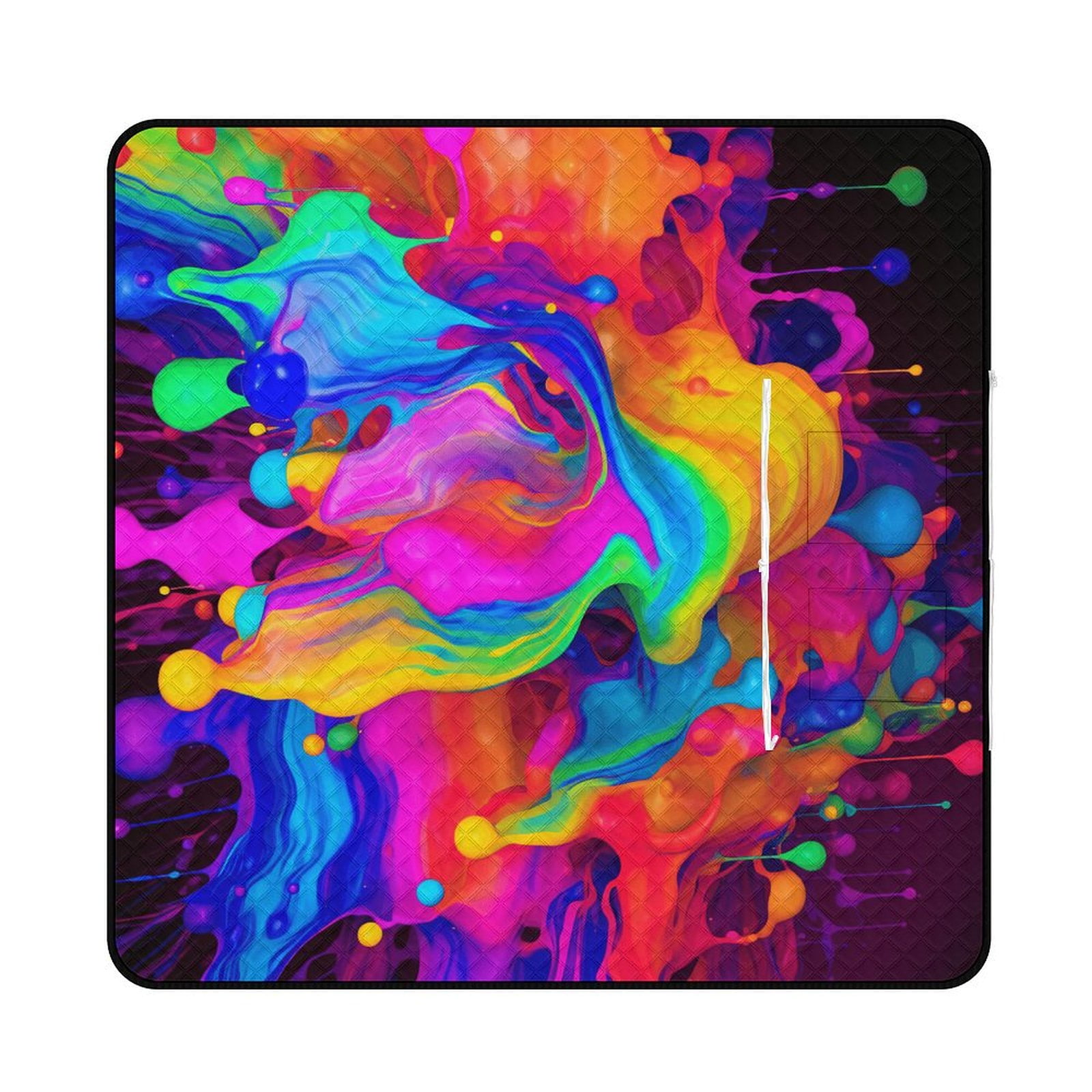 Color Vortex Tie Dyeing Waterproof Picnic Blanket with Foldable Zipper ...