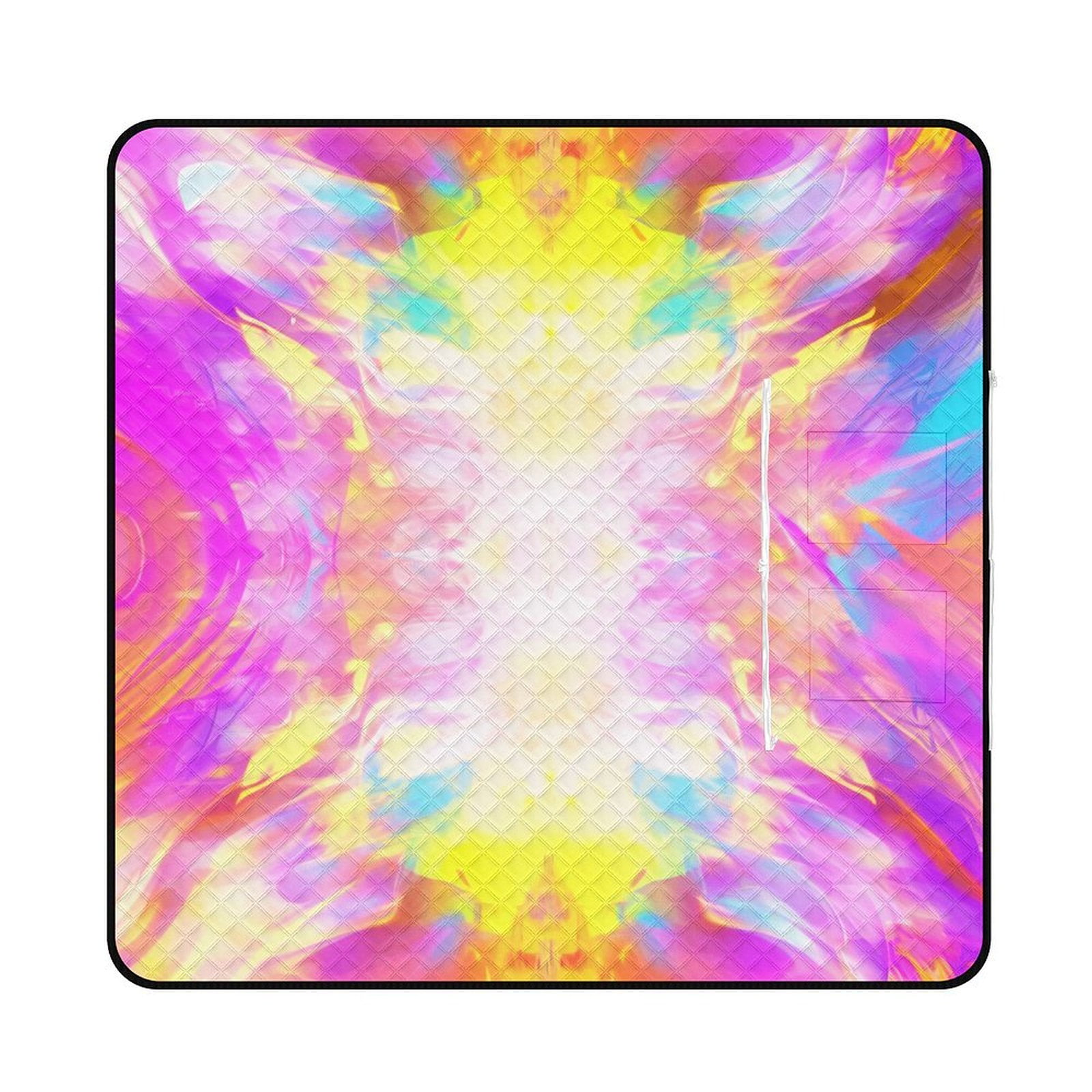 Color Vortex Tie Dyeing Waterproof Picnic Blanket with Foldable Zipper ...