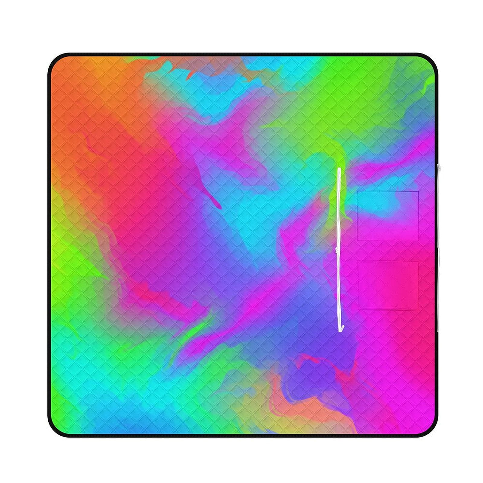 Color Vortex Tie Dyeing Waterproof Picnic Blanket with Foldable Zipper ...