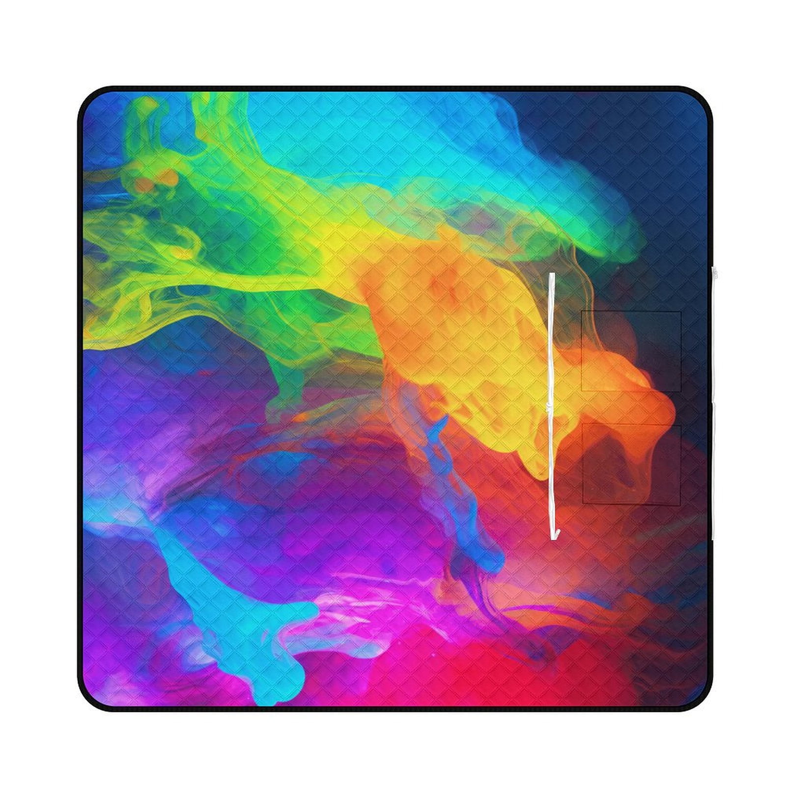 Color Vortex Tie Dyeing Waterproof Picnic Blanket with Foldable Zipper ...