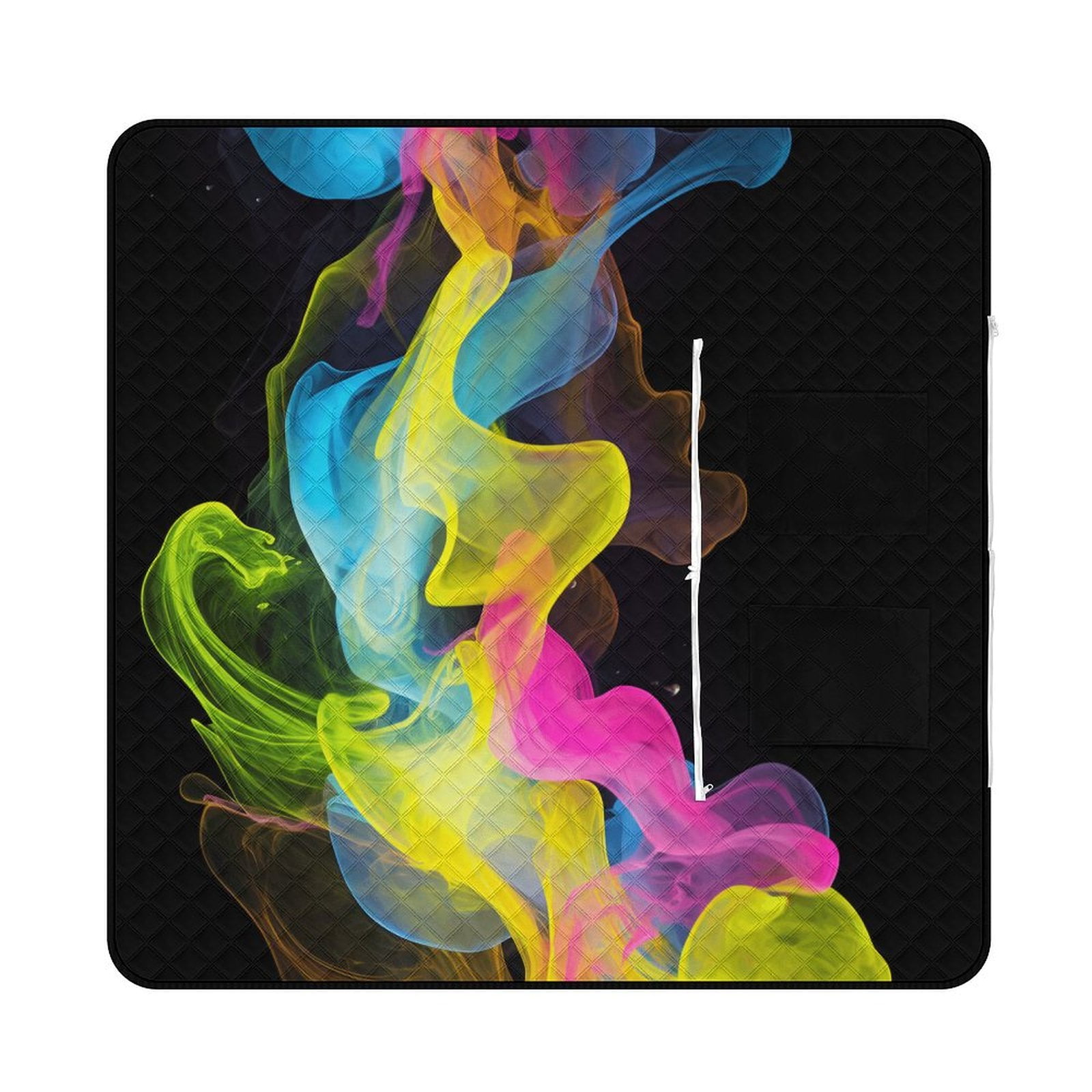 Color Vortex Tie Dyeing Waterproof Picnic Blanket with Foldable Zipper ...