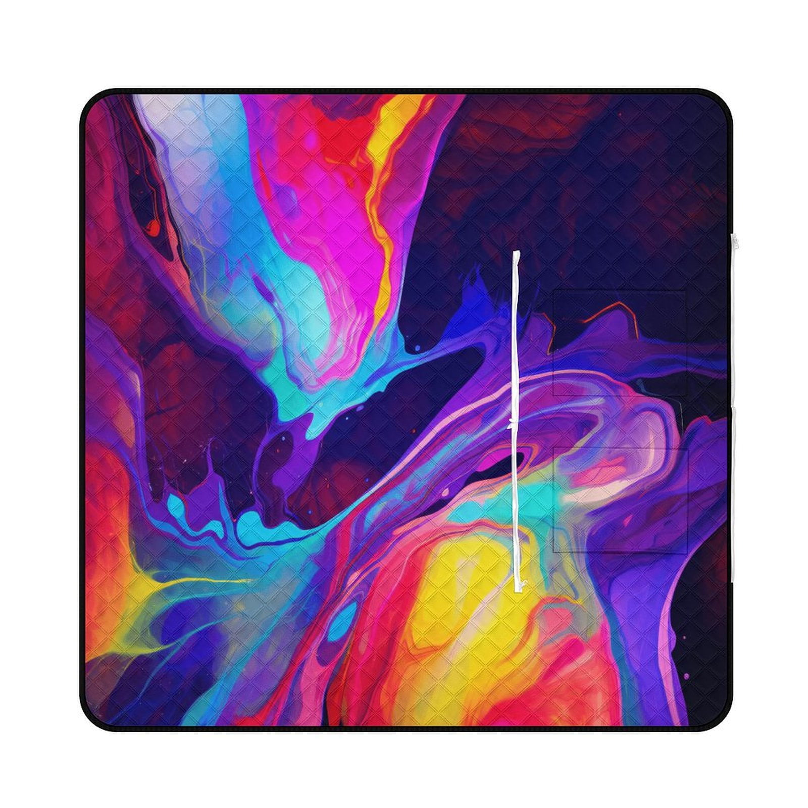 Color Vortex Tie Dyeing Waterproof Picnic Blanket with Foldable Zipper ...