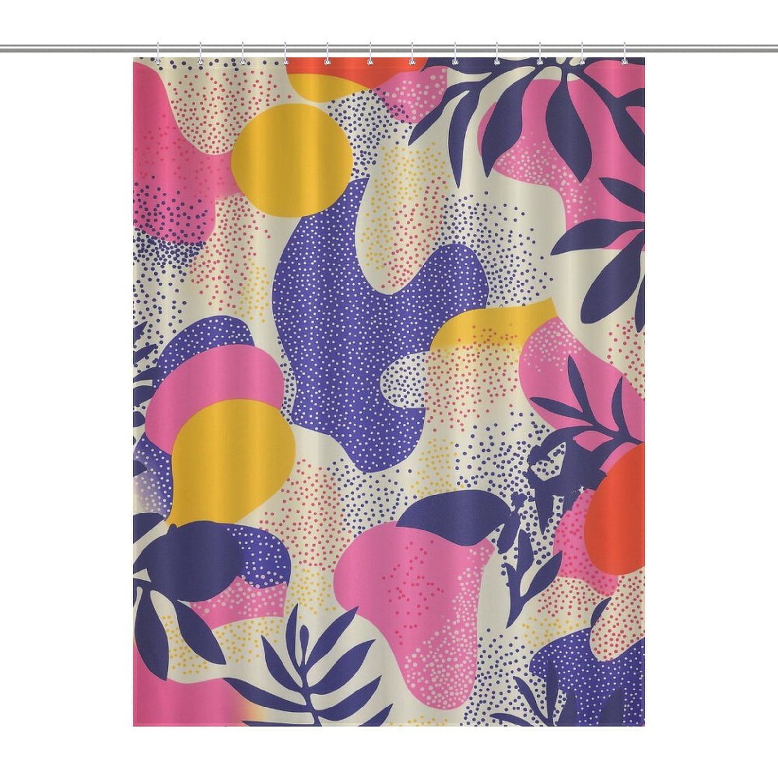 Color Wave Point Geometry Cloth Fabric Bathroom Decor Set with Hooks ...