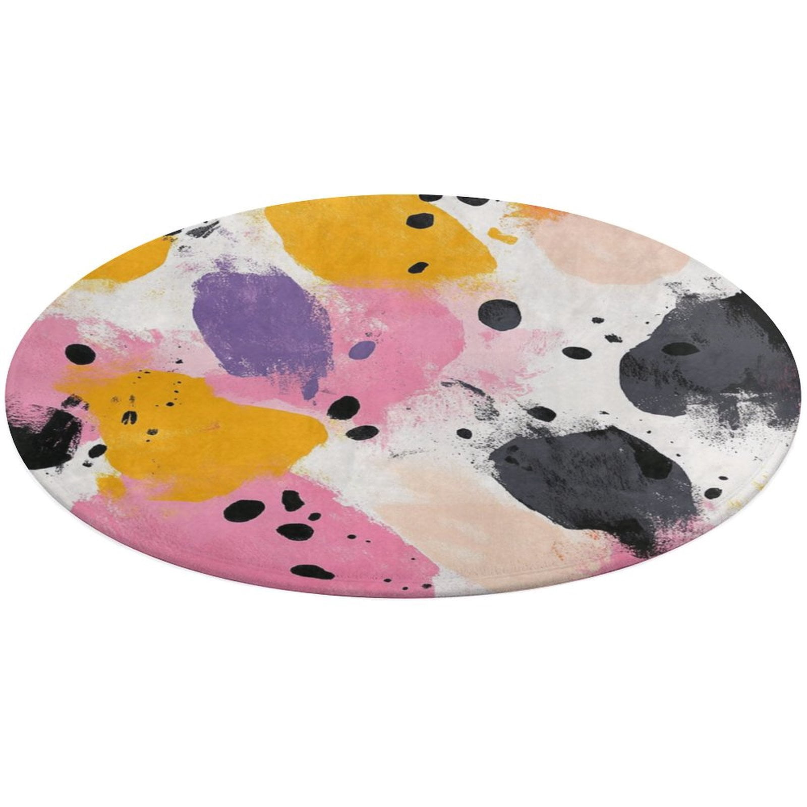 Color Wave Point Geometry Round Carpet Living Room Carpet Modern And ...