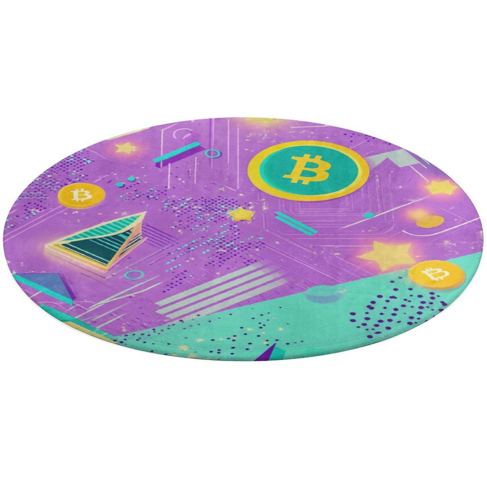Color Wave Point Geometry Round Carpet Living Room Carpet Modern And ...