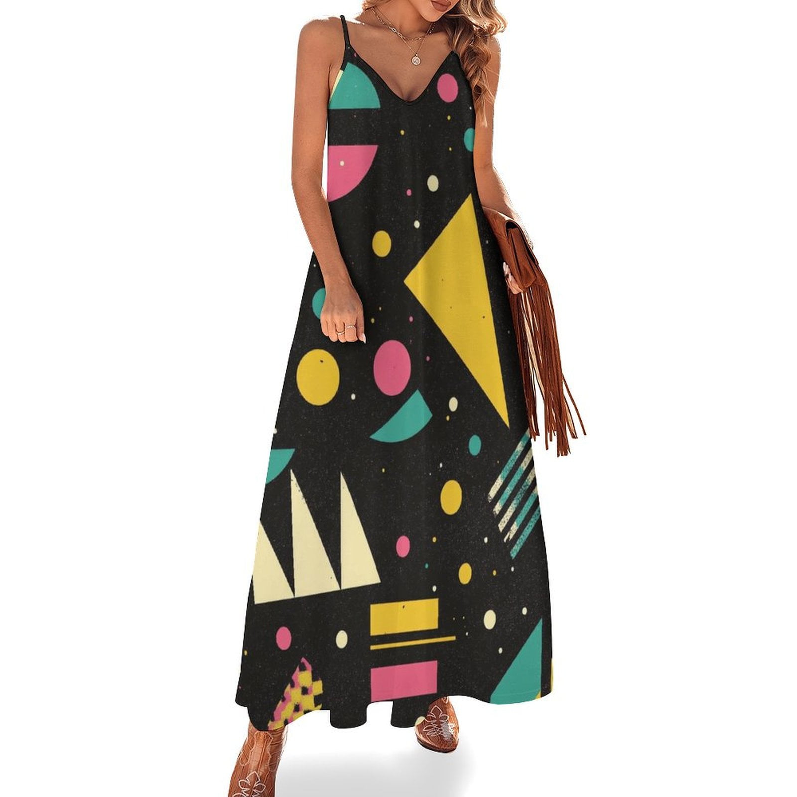 Color Wave Point Geometry Women's Summer Dresses 2025 Beach Casual ...
