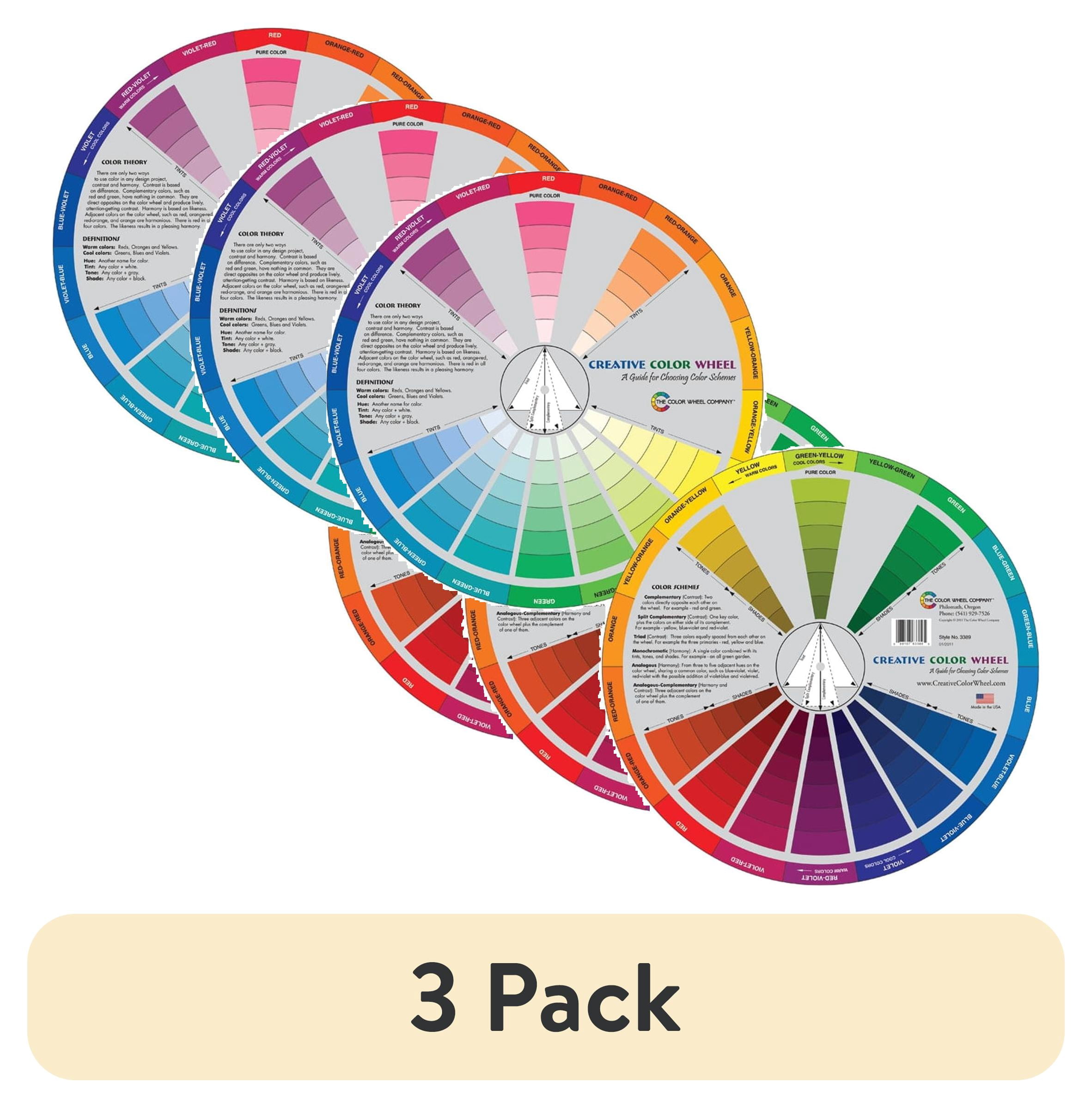 (3 pack) Color Wheel Co Creative Color Wheel, 9-1/4" Diameter - Walmart.com