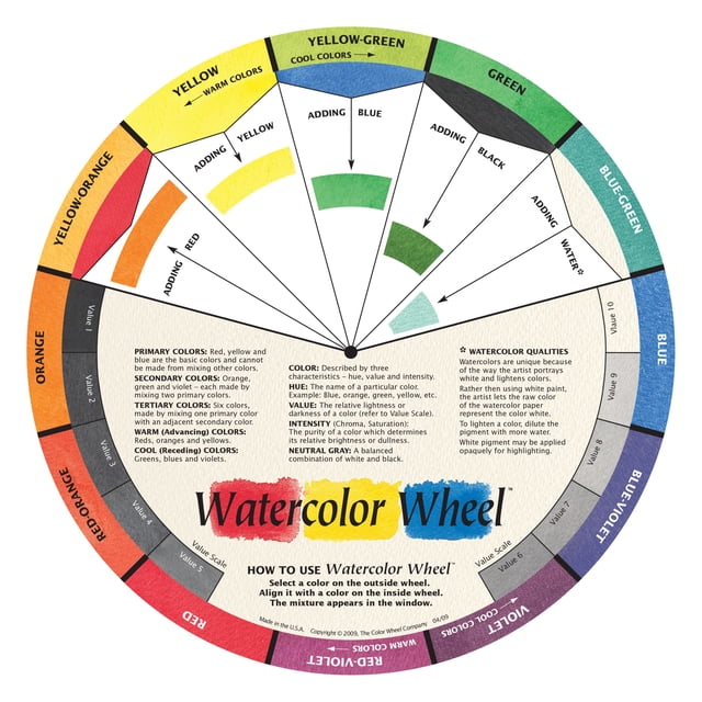 Color Wheel Co Watercolor Wheel, 10 in Diameter - Walmart.com