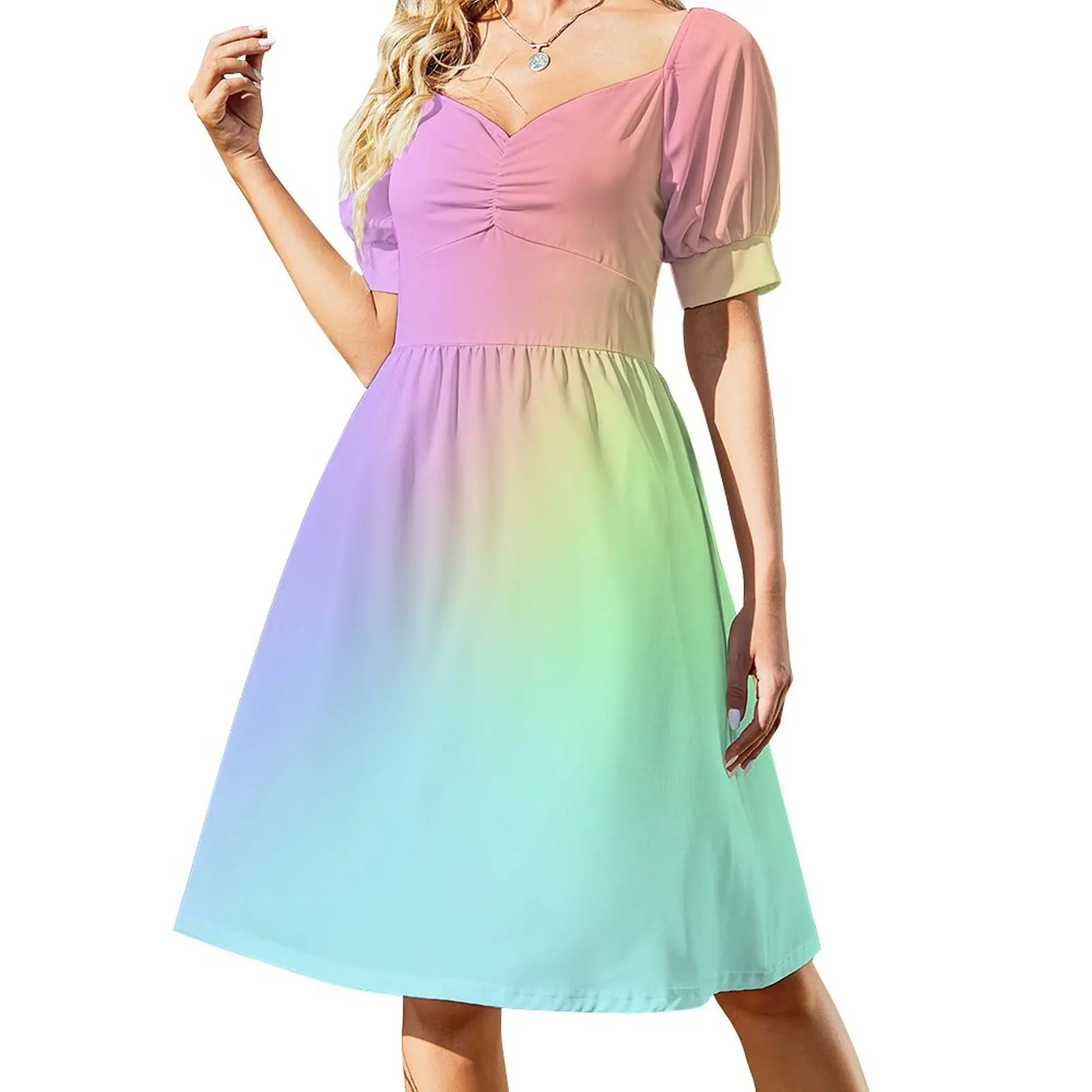 Color Wheel Ombre Sleeveless Dress Aesthetic clothing dress summer ...