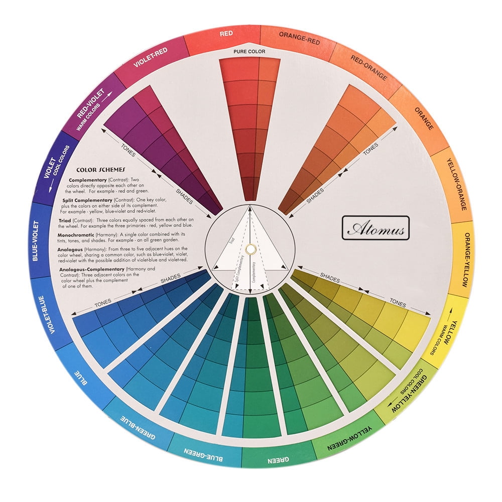 Color Wheel Small Color Mixing Guide Painting Drawing Adult Coloring ...