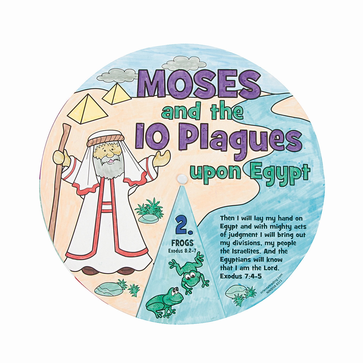 Color Your Own 10 Plagues Wheel - Craft Kits - 12 Pieces - Walmart.com