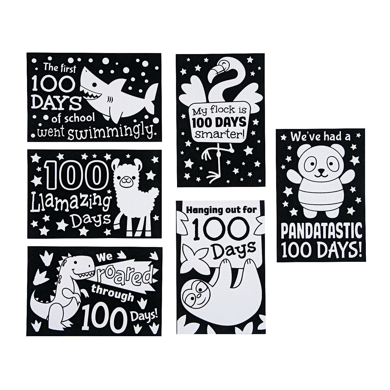 Color Your Own 100th Day of School Mini Fuzzy Posters, Craft Kits ...