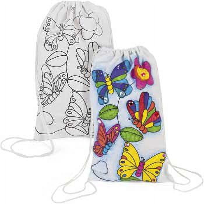 Color Your Own Butterfly Backpack - Craft Kits - 12 Pieces - Walmart.com