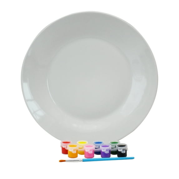 Creatology Color Your Own Ceramic Plate Kit, DIY Crafting Art Project ...