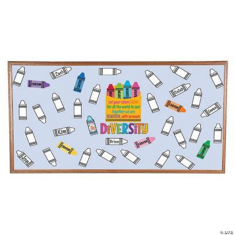 Color Your Own Crayon Diversity Bulletin Board Set - 59 Pc., Classroom ...