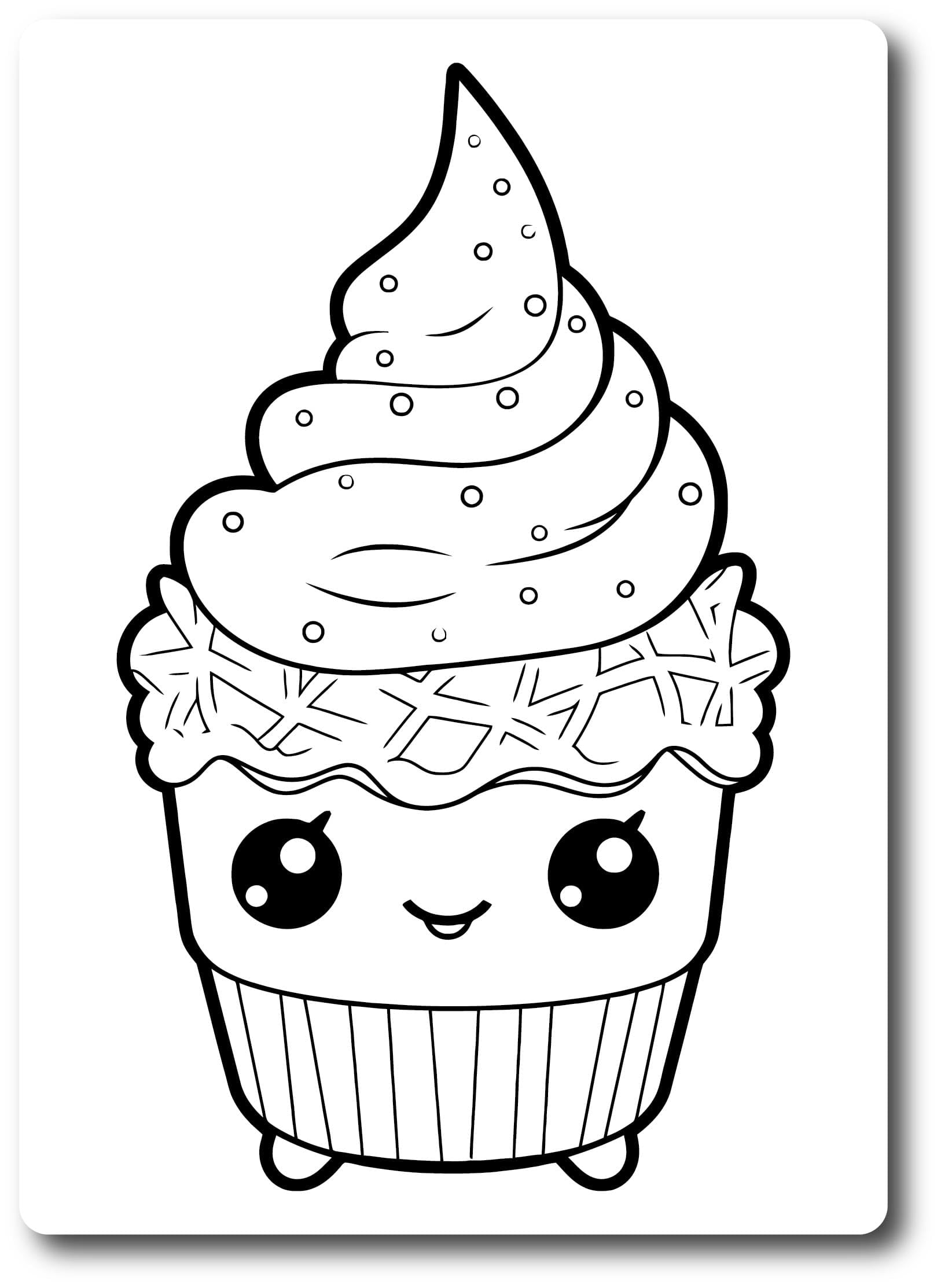 Color Your Own Cute Cupcake DIY Coloring Magnet Decal, 5x7 Inch ...