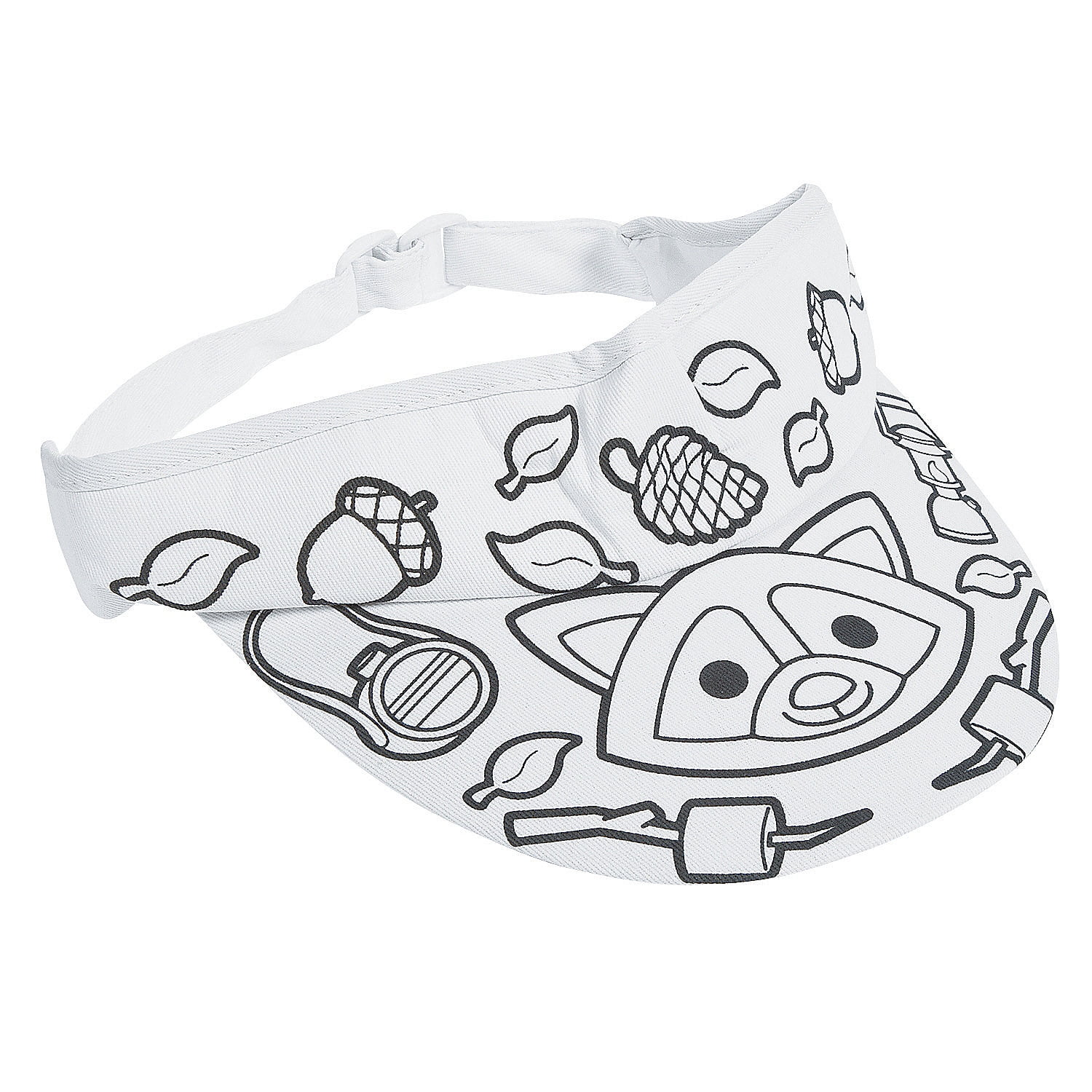 Color Your Own Fabric Camp Visor 1 Dz - Craft Kits - 12 Pieces ...