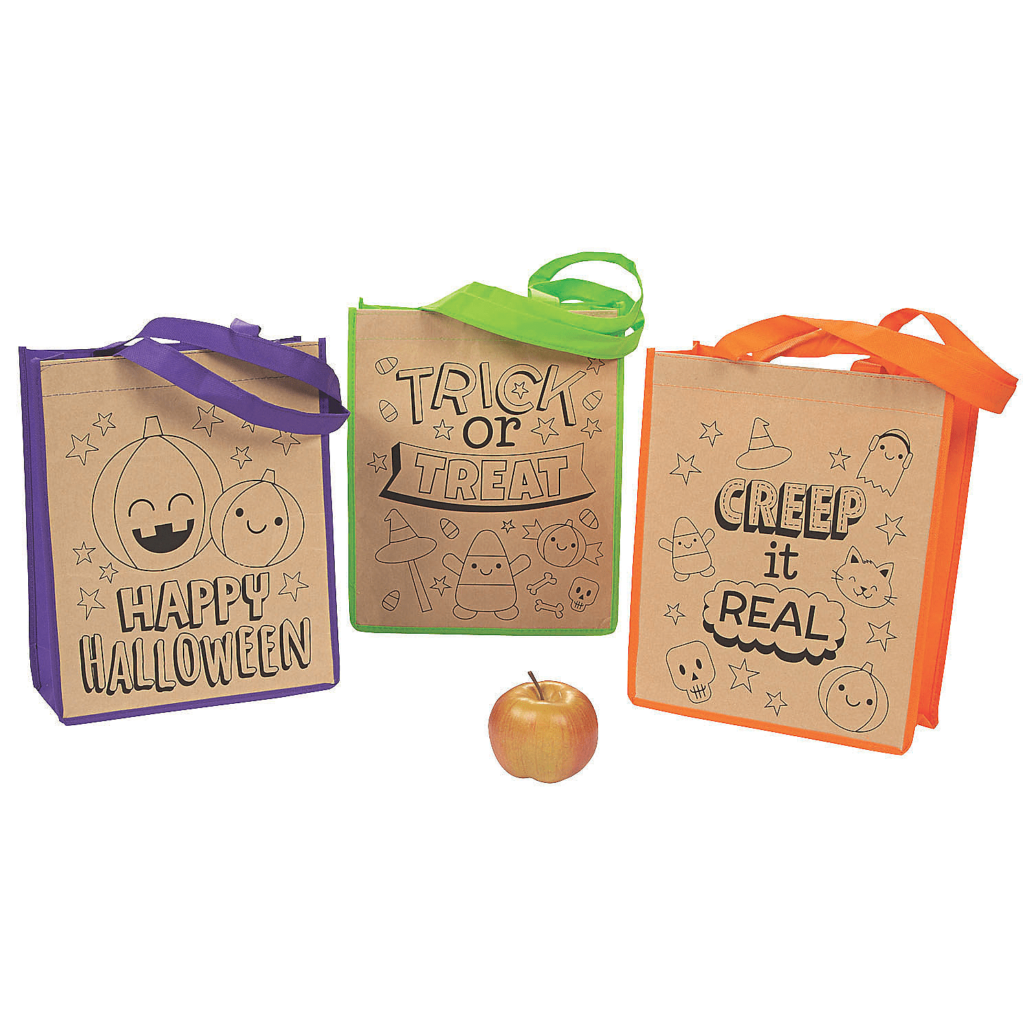 Color Your Own Halloween Craft Tote Bag - Craft Kits - 12 Pieces ...