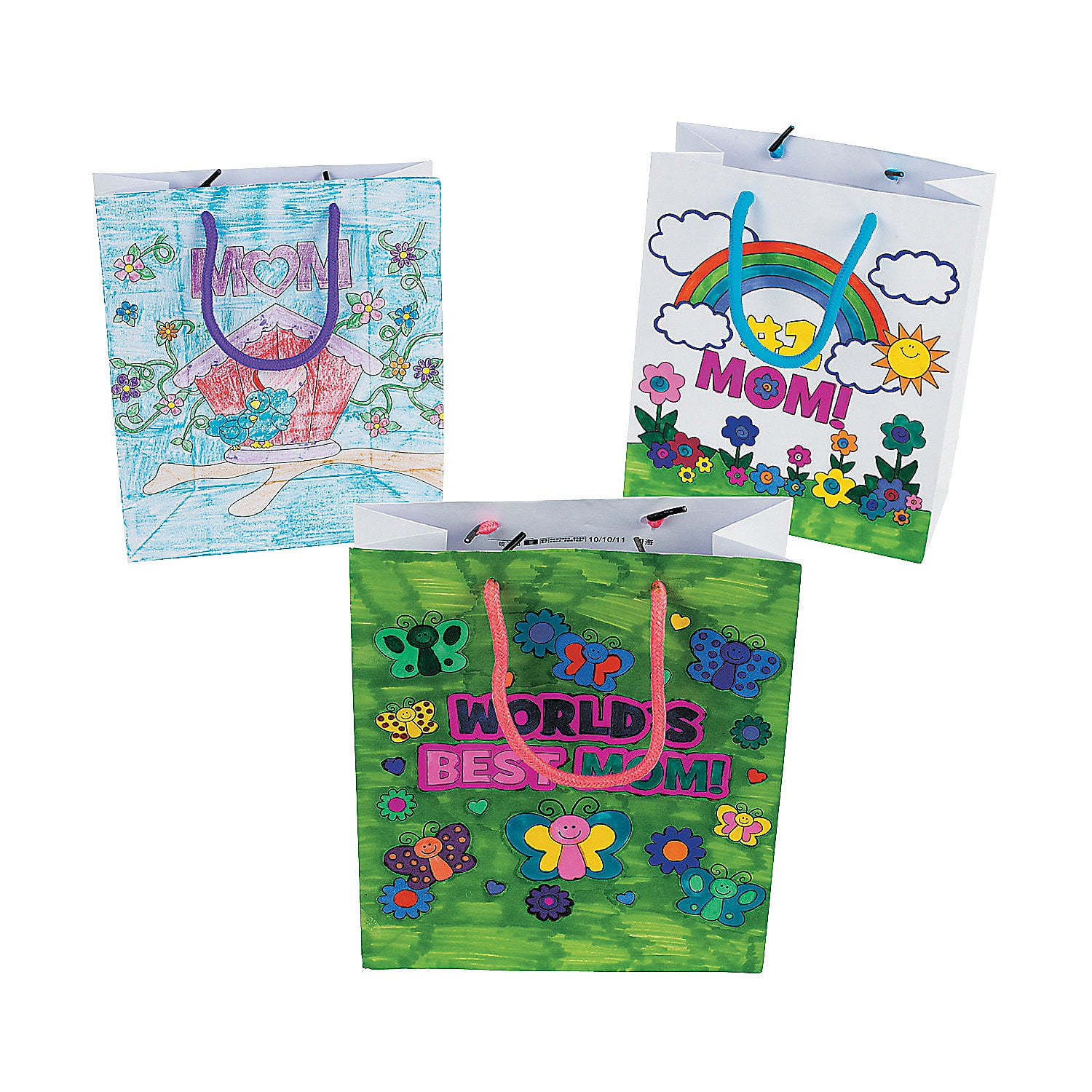 Color Your Own Mom Paper Gift Bags - Craft Kits - 12 Pieces - Walmart.com