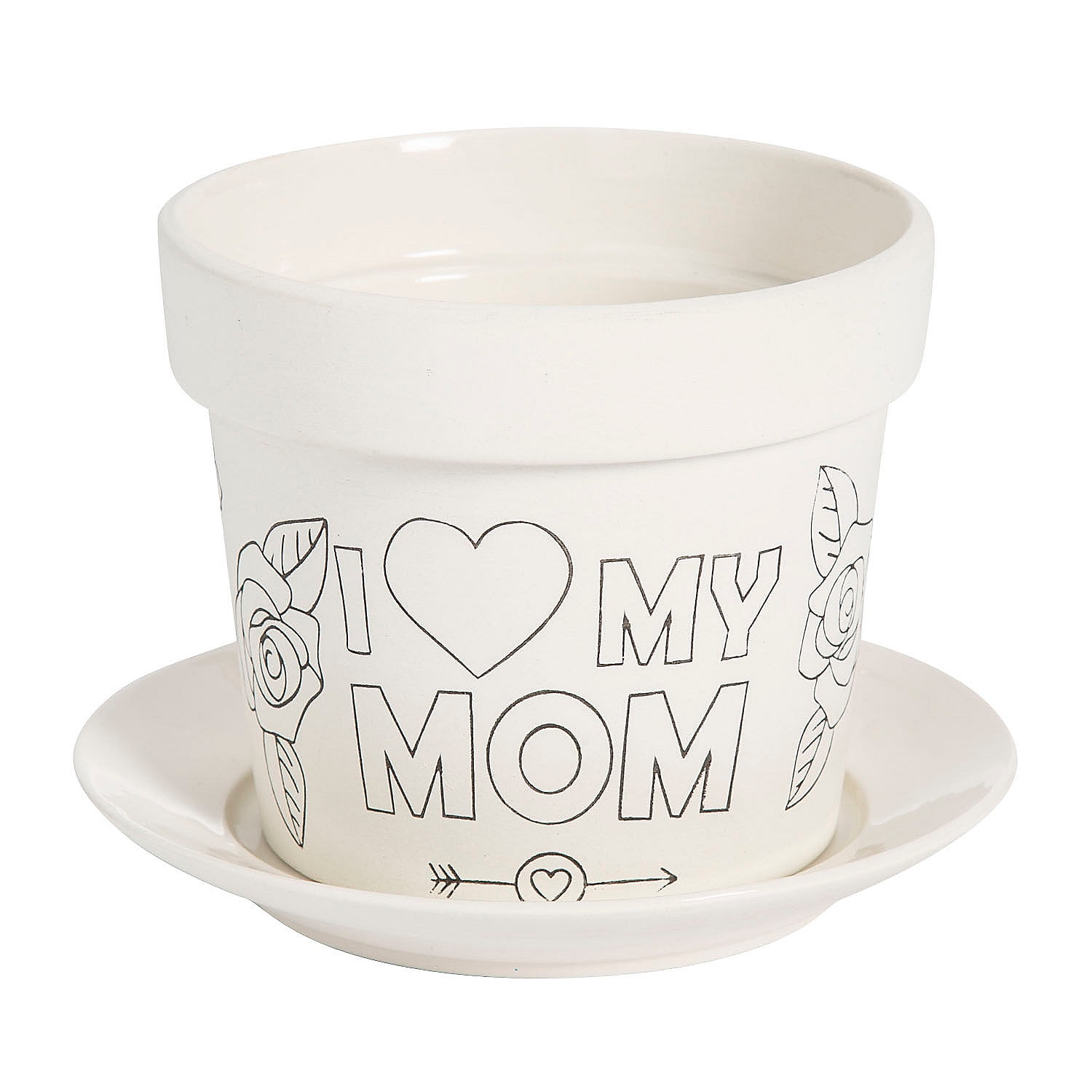 Color Your Own Mother’s Day Flower Pot - 6 Pieces - Walmart.com