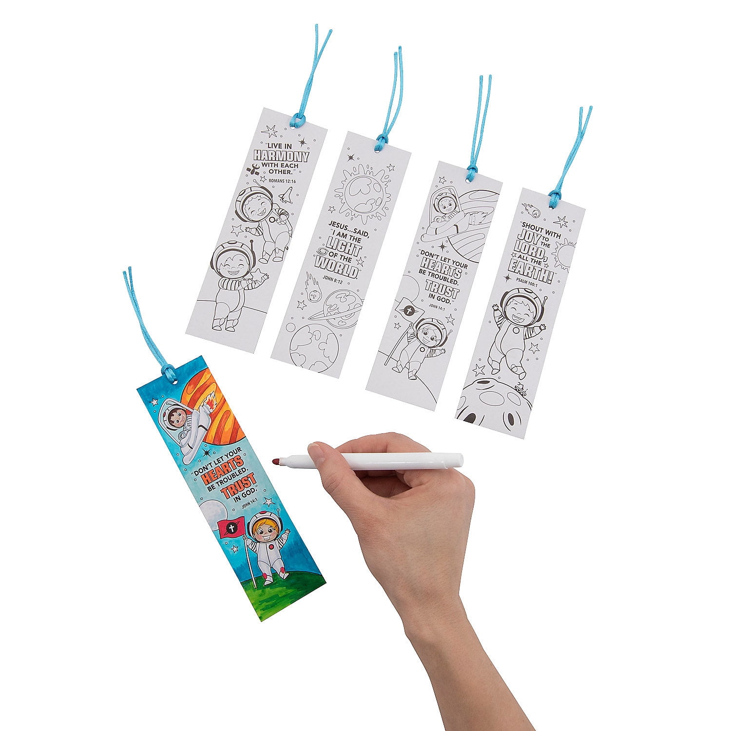 Color Your Own Outer Space VBS Bookmarks 12 Pieces - Walmart.com