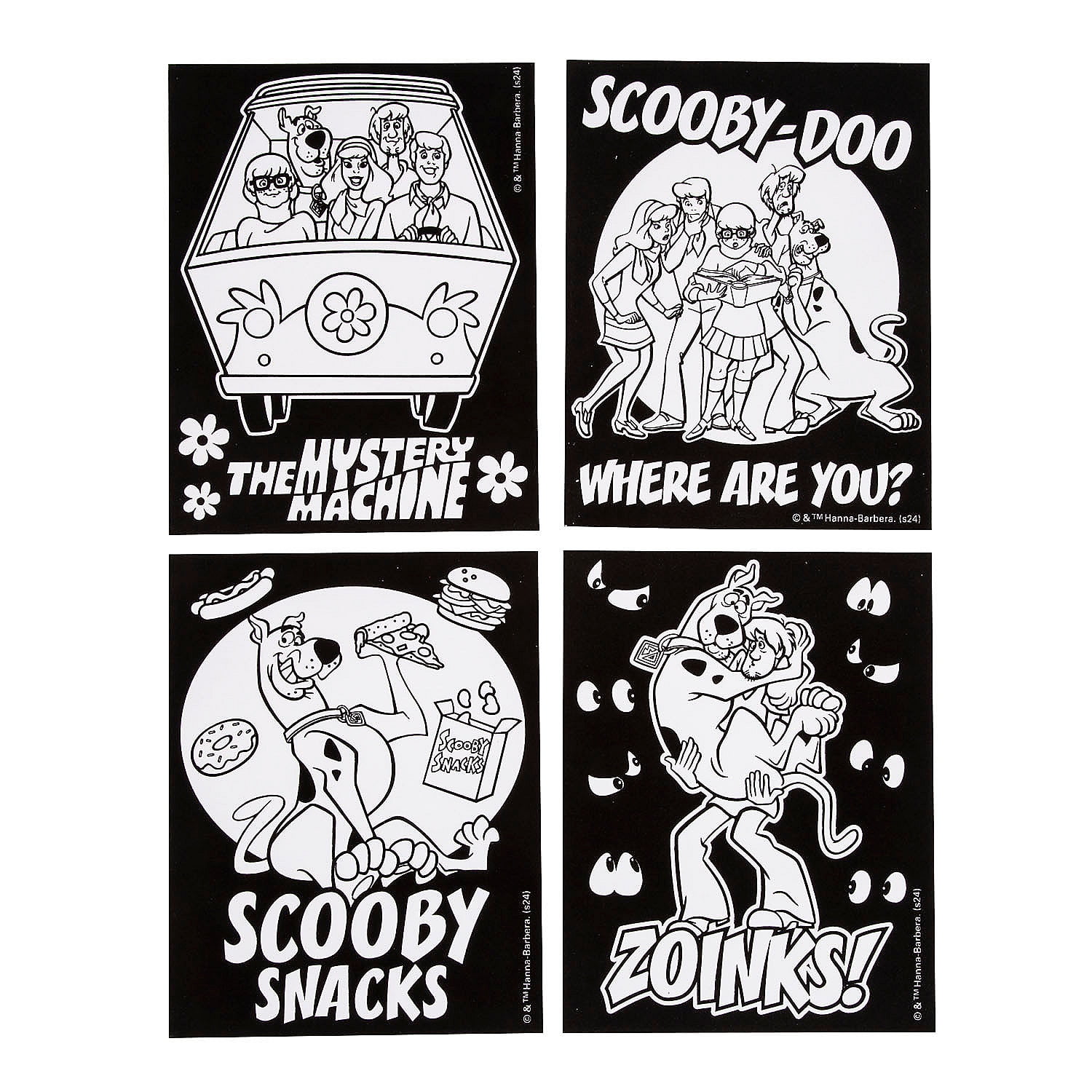 Color Your Own Scooby-Doo! Fuzzy Posters - 24 Pc. - Walmart.com
