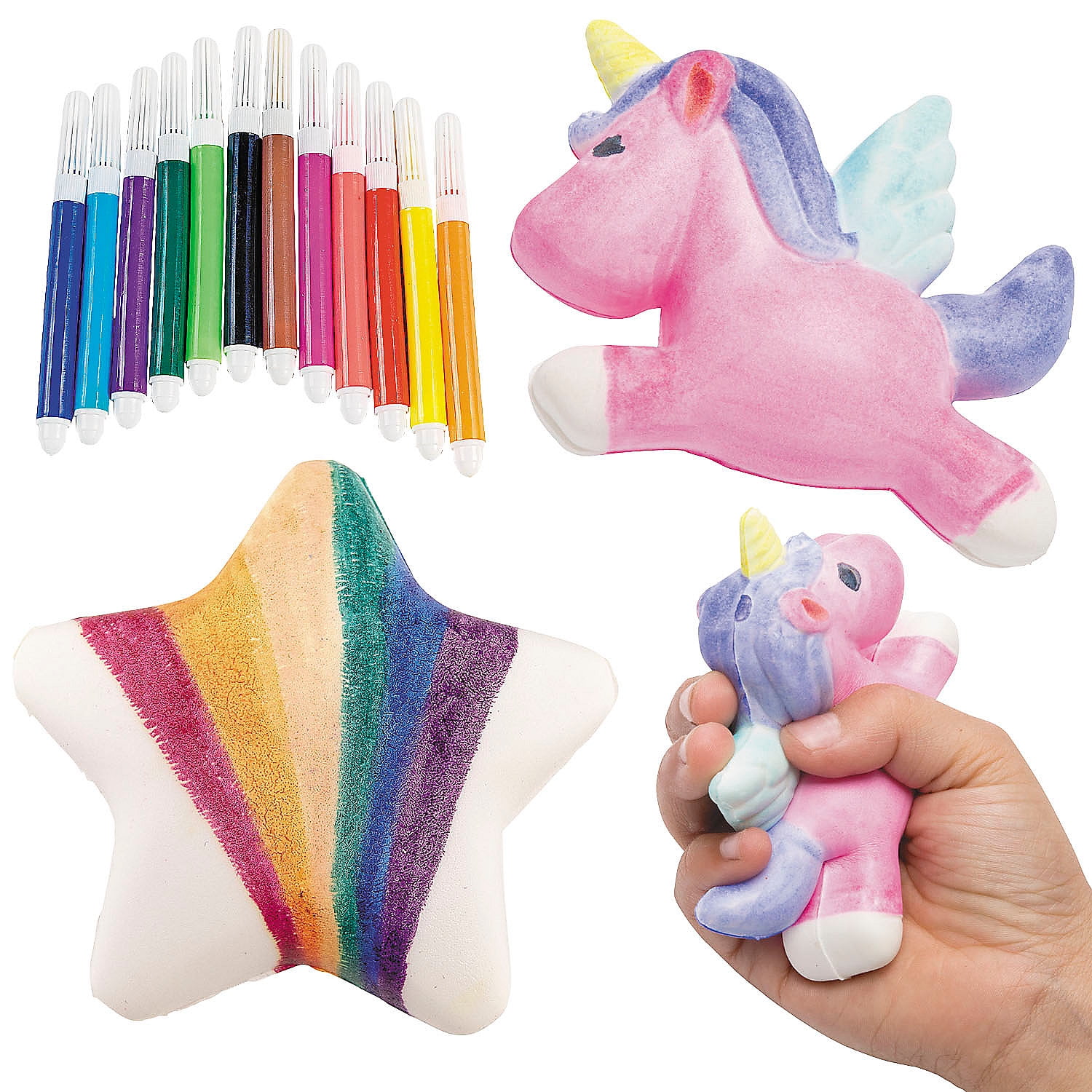 Color Your Own Squishy Craft Kit Assortment Makes 24 - Walmart.com