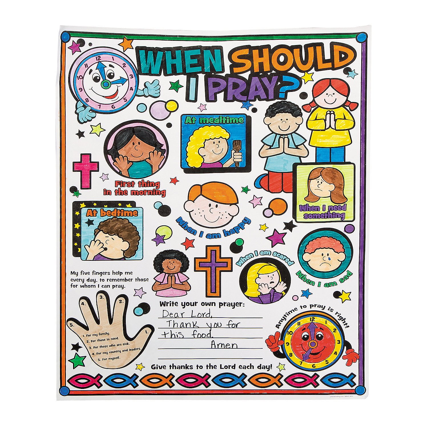 Color Your Own When Should I Pray Poster - Craft Kits - 30 Pieces ...