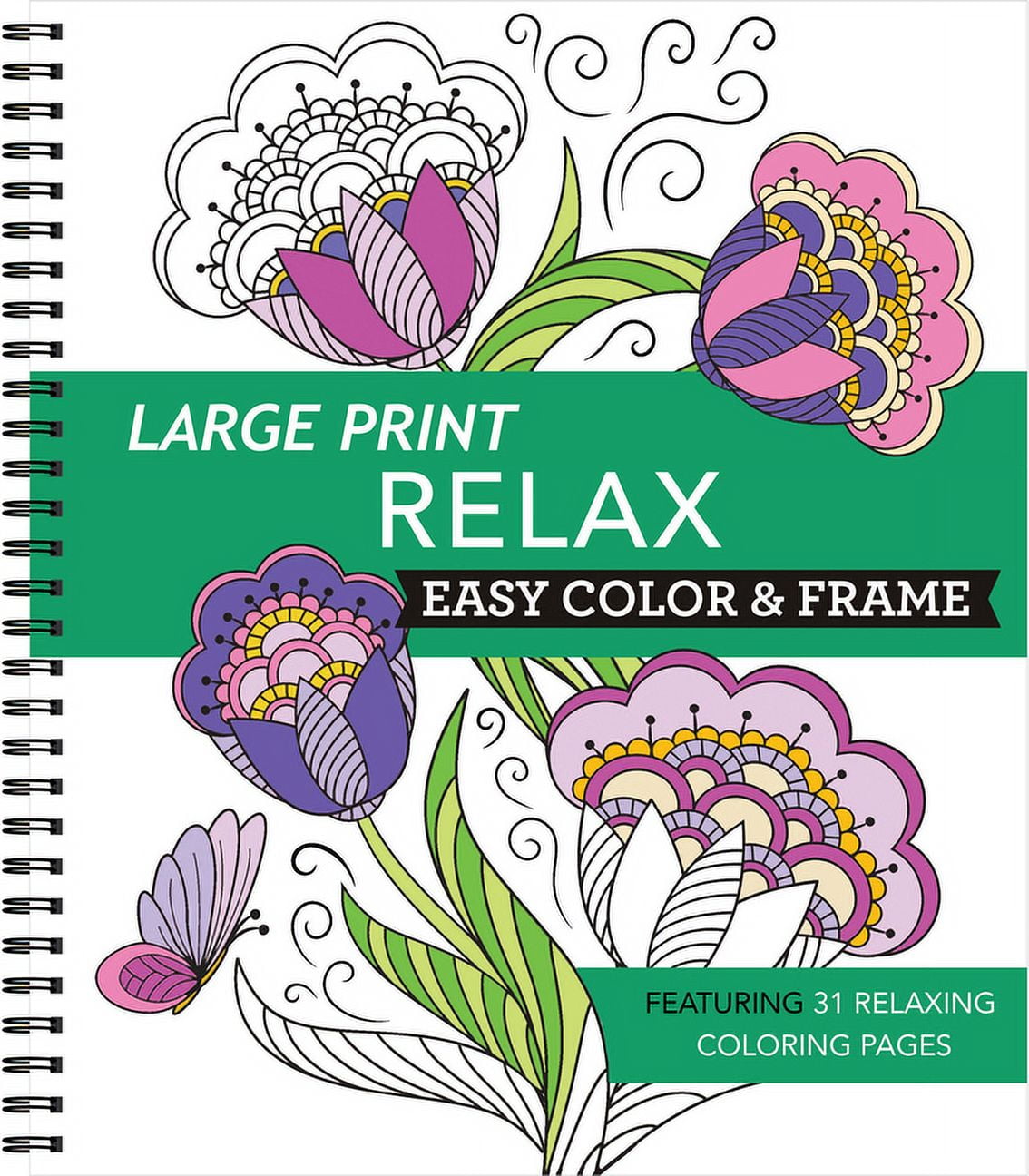 Color & Frame Large Print Easy Color & Frame - Relax: Featuring 31 ...