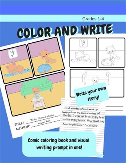 Pre-Owned Color and Write. Comic Coloring Book and Visual Writing ...