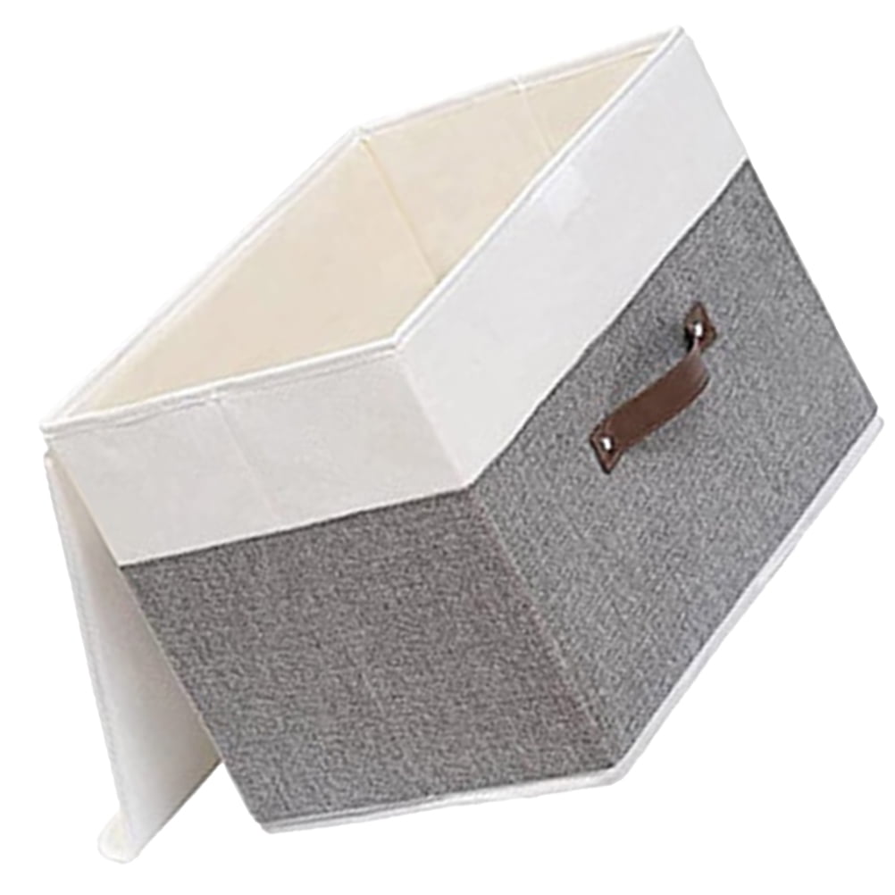 Color-blocked Cotton and Linen Fabric Foldable Home Wardrobe Storage ...