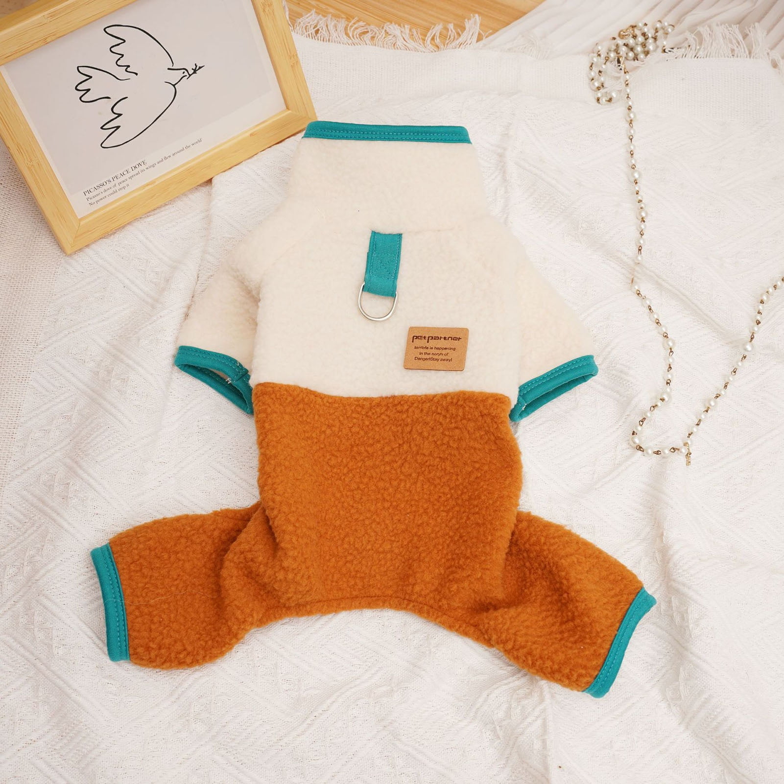 Color-blocking Design Pet Jumpsuit Pet Overalls Pet Jumpsuit Cute Dog ...