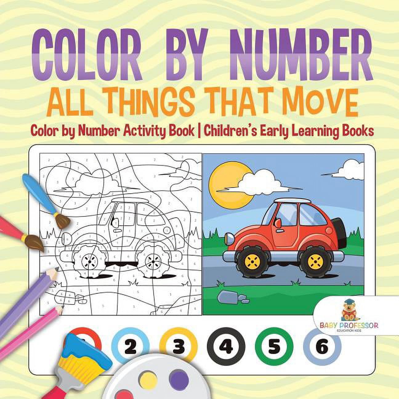 Color by Number: All Things That Move - Color by Number Activity Book ...