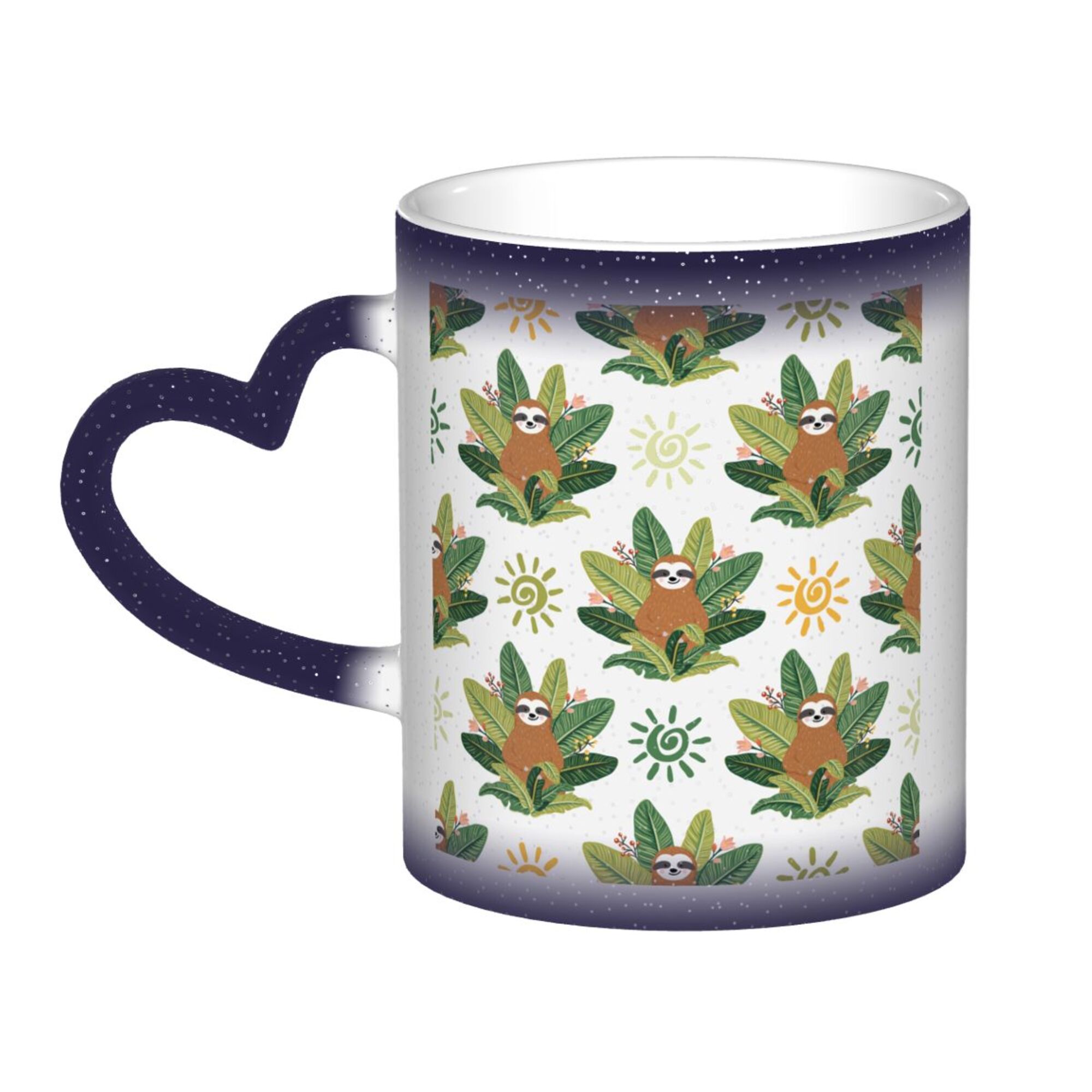 Color changing mug in the sky Funny Coffee Milk Tea Mug Cup Cute Sloths ...