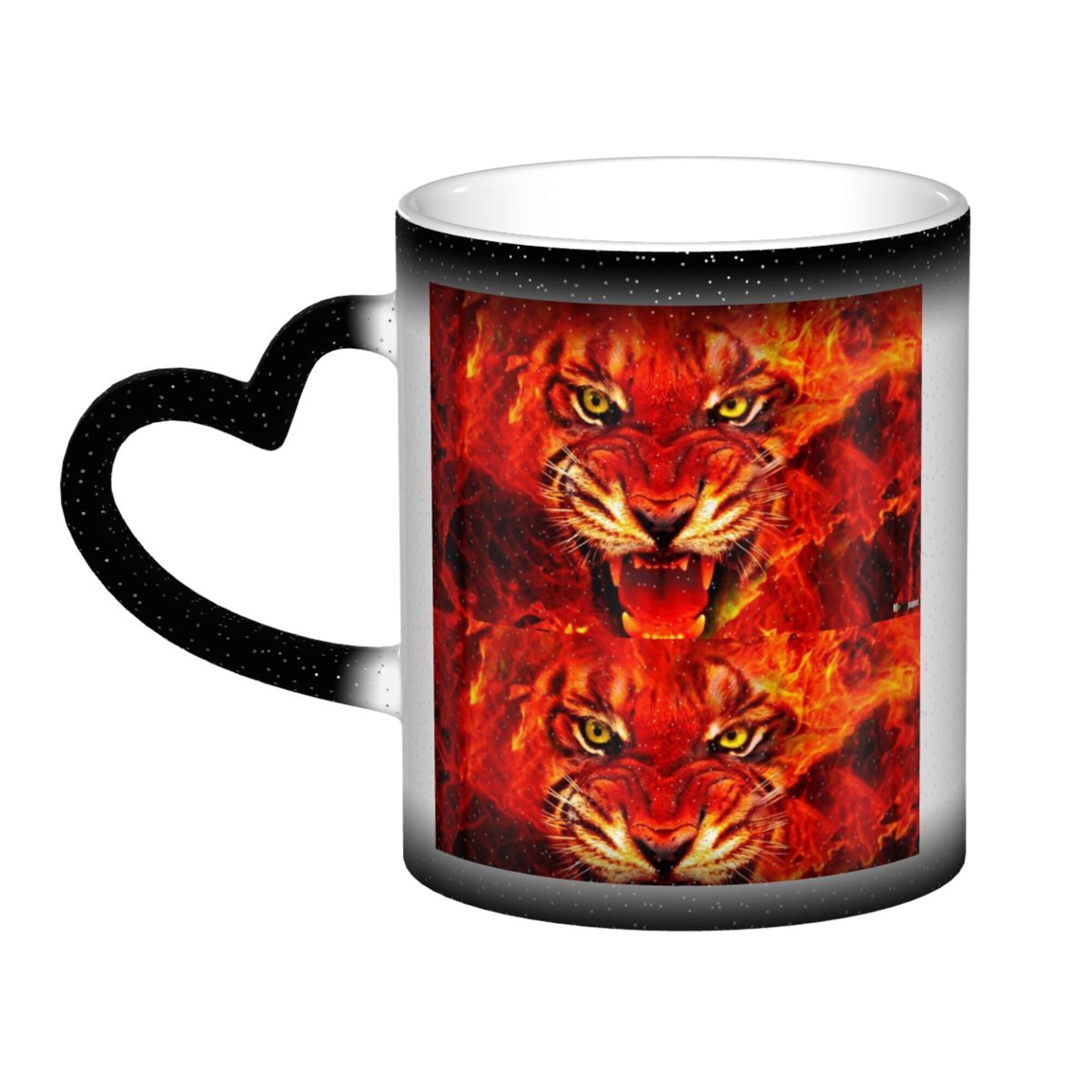 Color changing mug in the sky Funny Coffee Milk Tea Mug Cup Fire Tiger ...