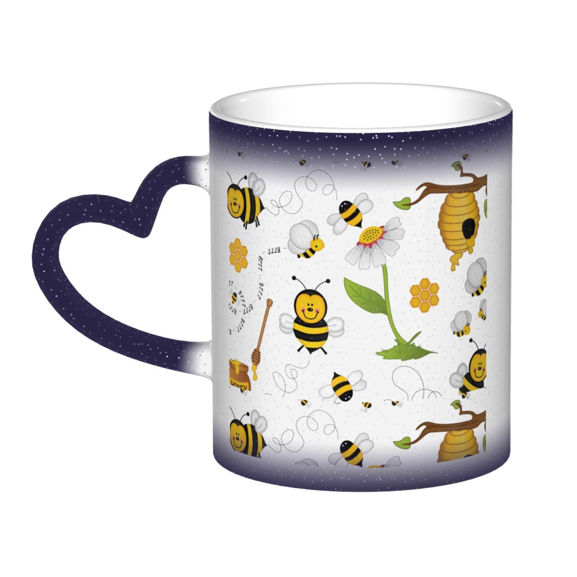 Color changing mug in the sky Funny Coffee Milk Tea Mug Cup Funny Bee ...