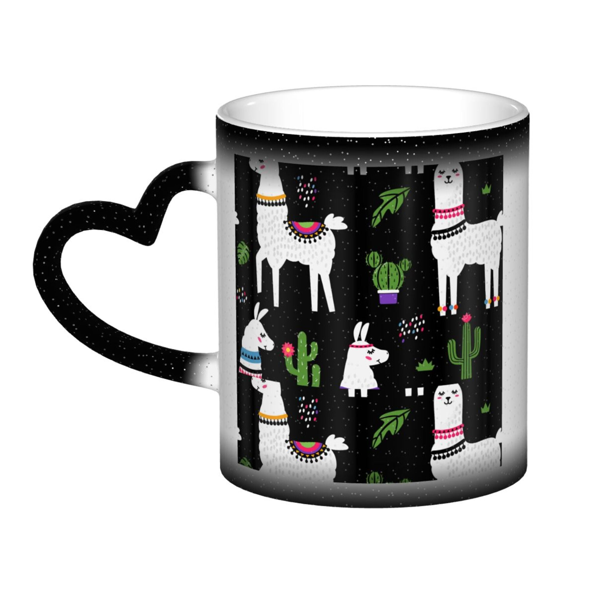 Color changing mug in the sky Funny Coffee Milk Tea Mug Cup Llama ...